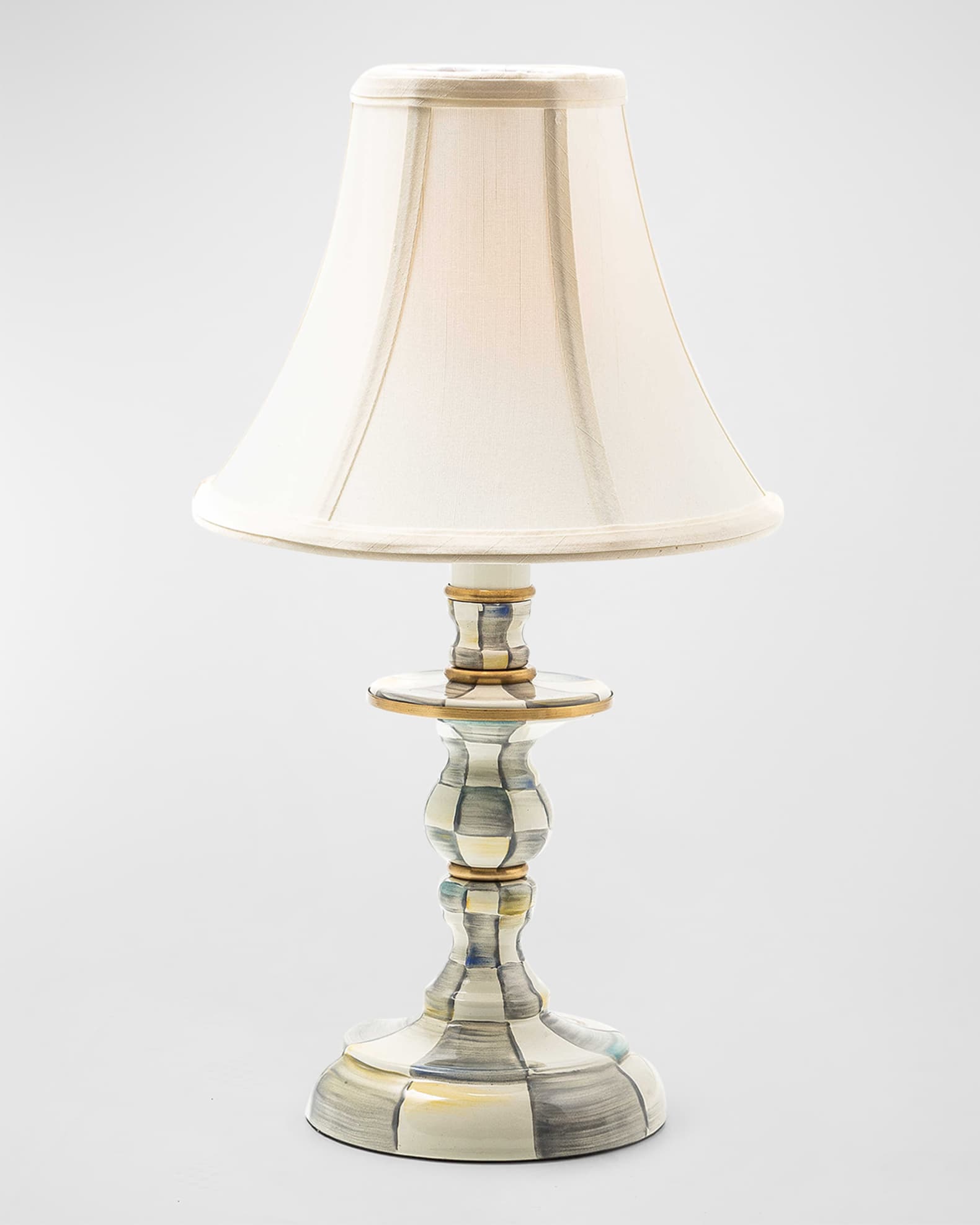 MacKenzie-Childs Sterling Check Candlestick Lamp | Neiman Marcus