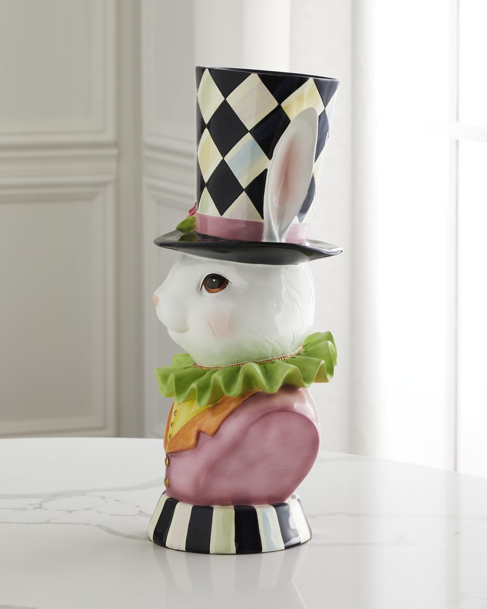 MacKenzie-Childs Rose Rabbit Planter | Neiman Marcus