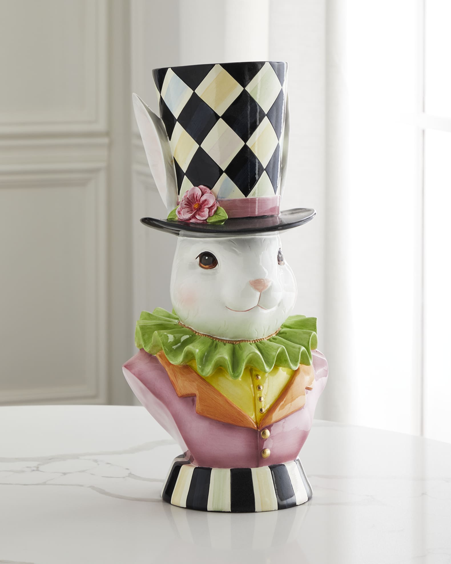 MacKenzie-Childs Rose Rabbit Planter | Neiman Marcus
