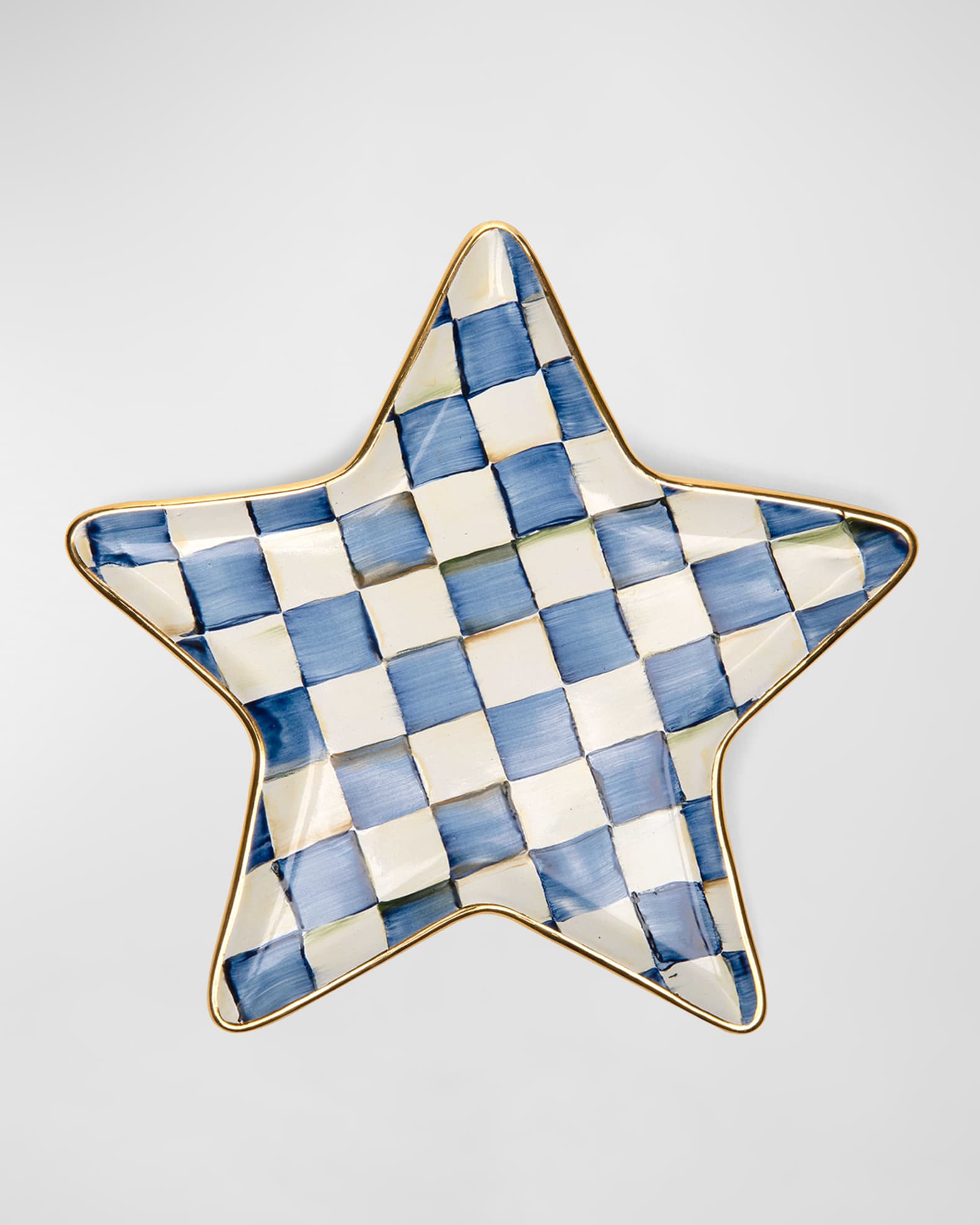 MacKenzie-Childs Royal Check Star Plate | Neiman Marcus