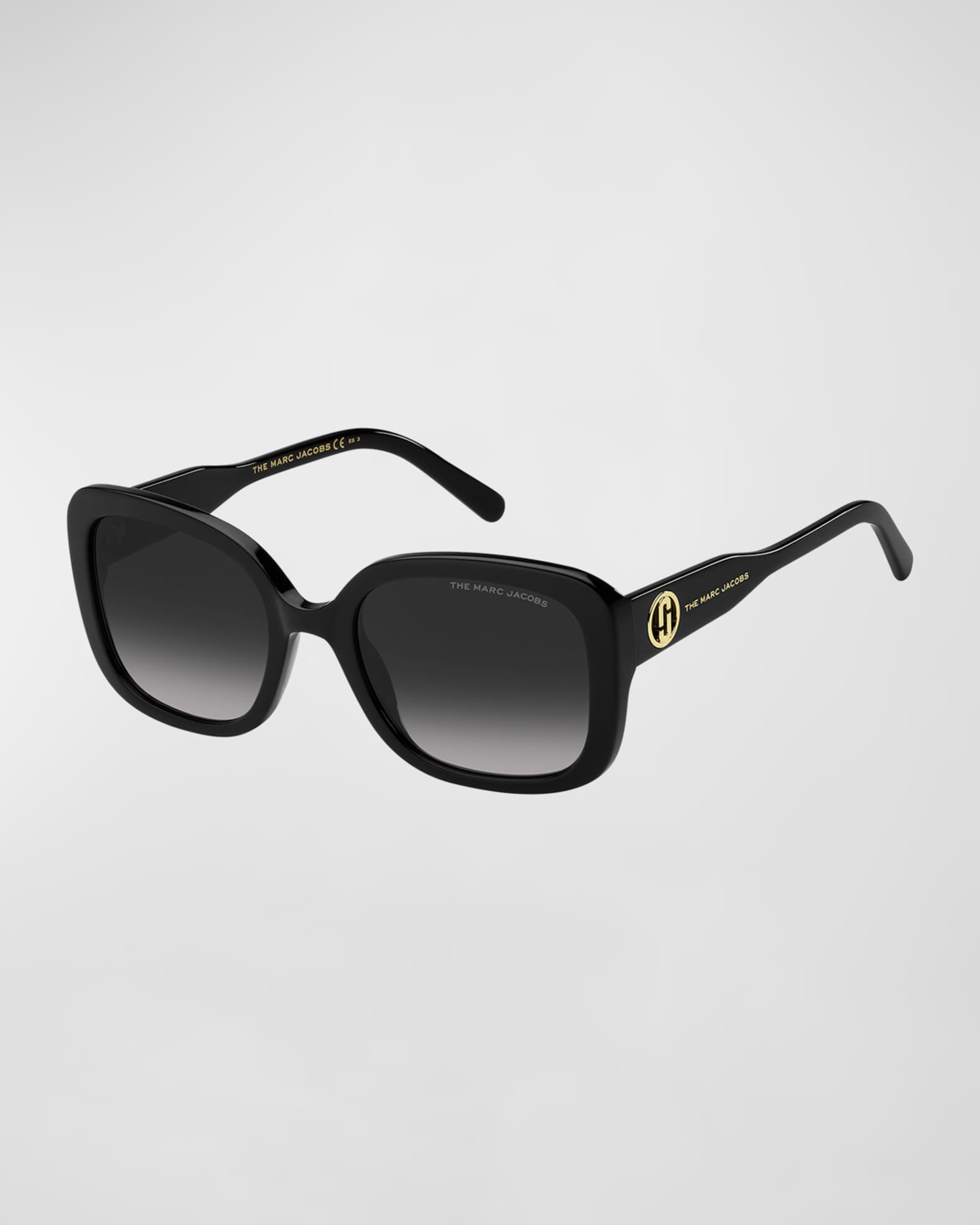Marc Jacobs Monogram & Logo Square Acetate Sunglasses | Neiman Marcus