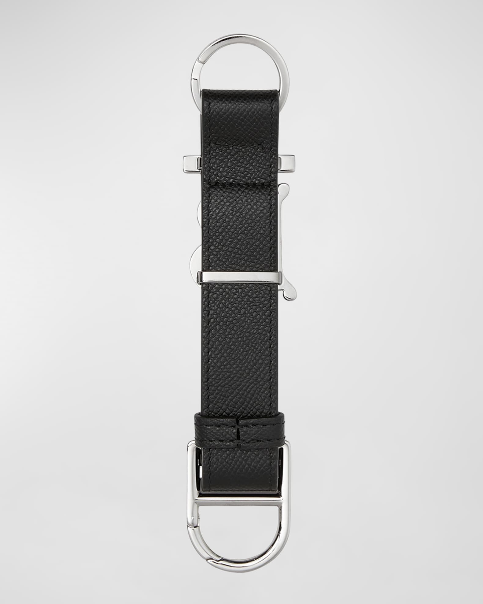 Burberry Men's Monogram Leather Key Ring | Neiman Marcus