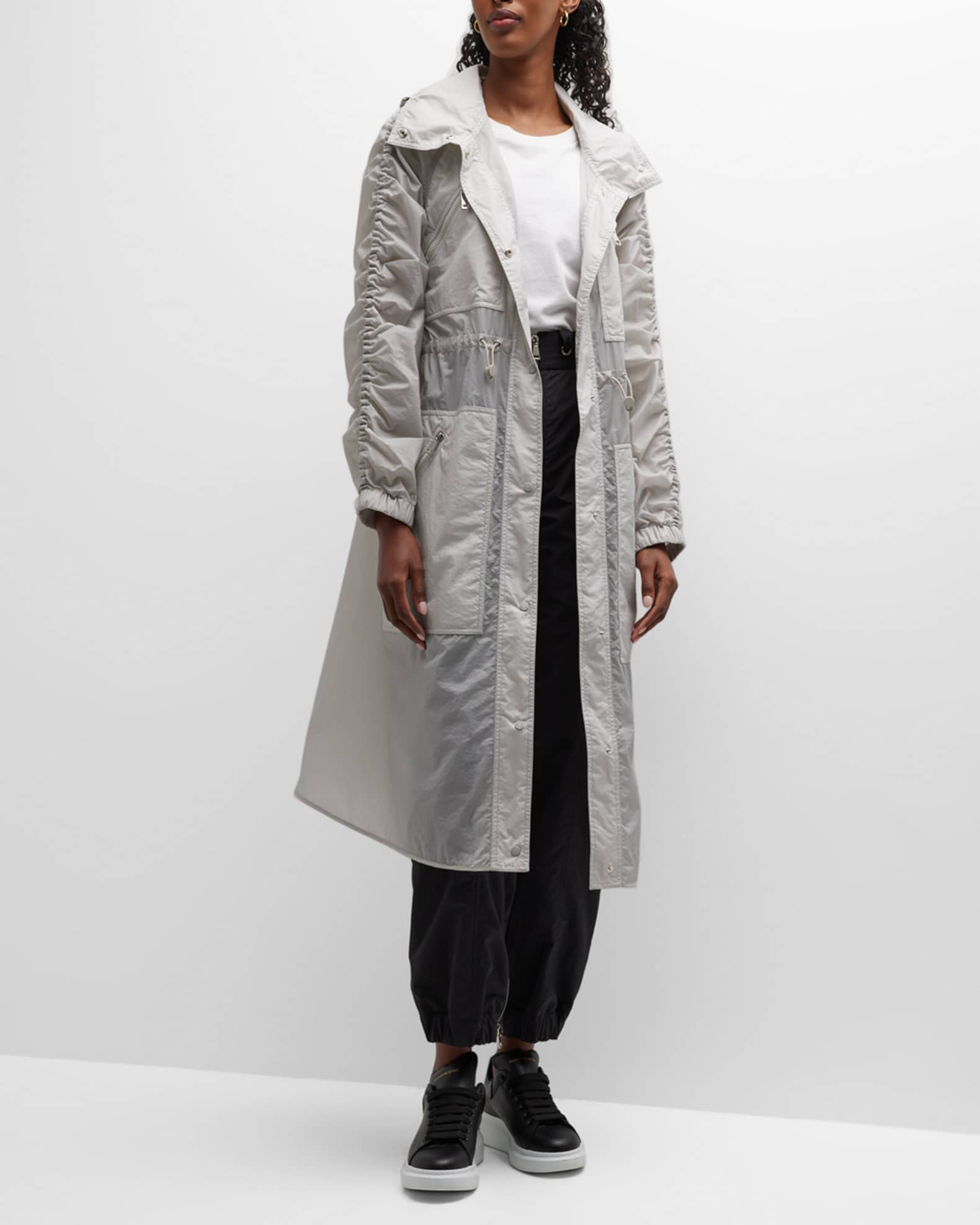 Moncler Potet Hooded Long Parka Jacket | Neiman Marcus