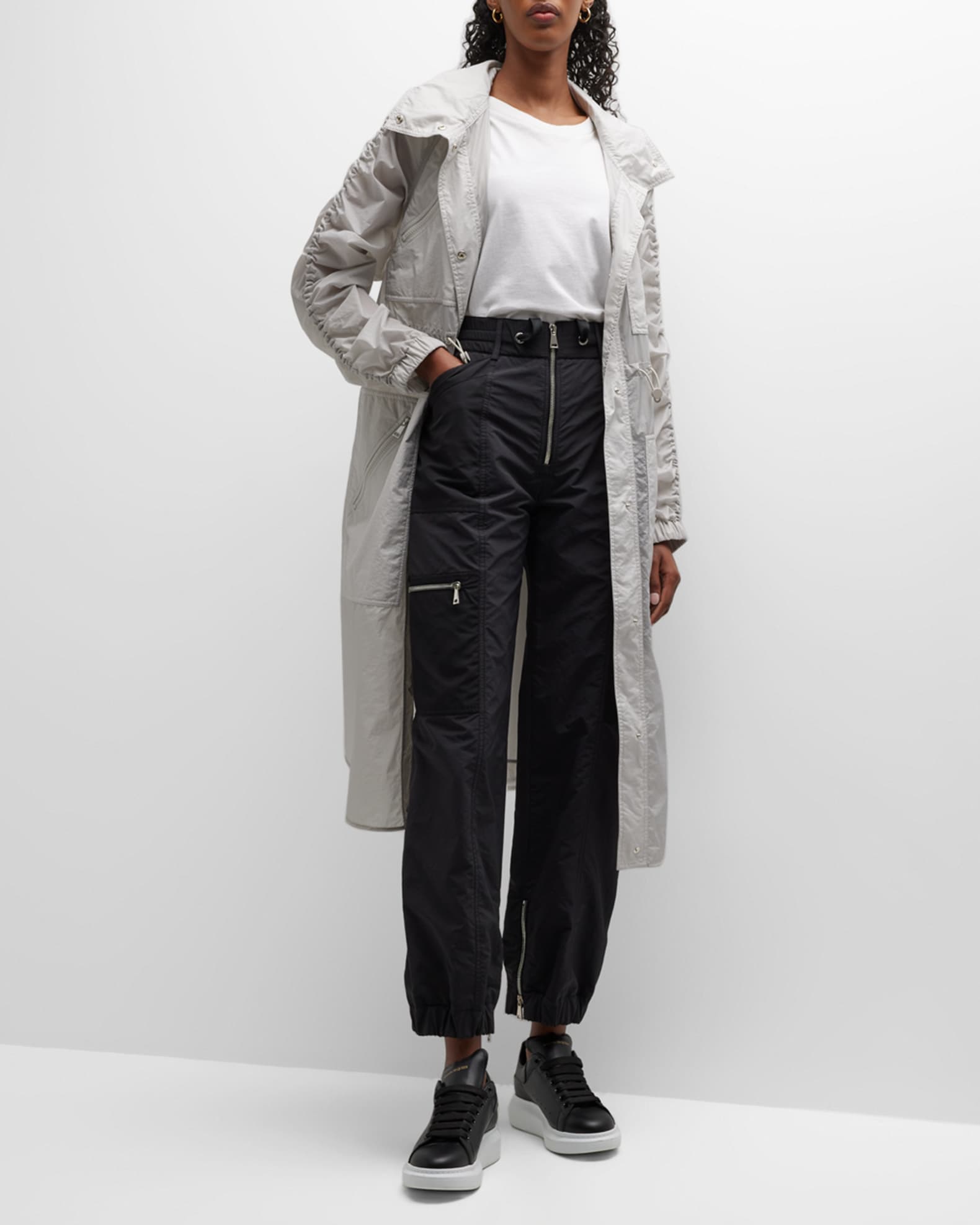 Moncler Potet Hooded Long Parka Jacket | Neiman Marcus