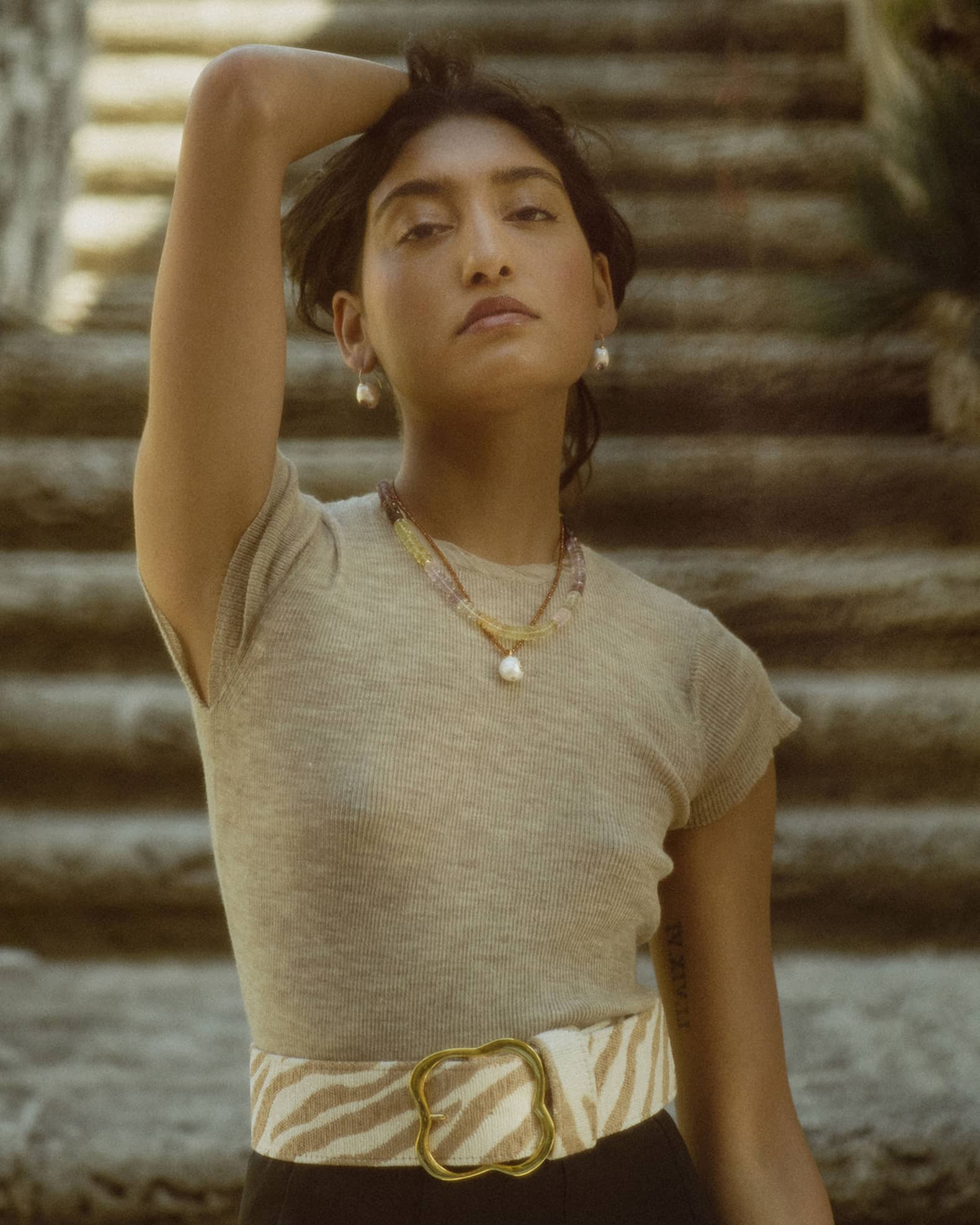 Lizzie Fortunato Pablo 24K Gold Plated Baroque Pearl and Blue Topaz Drop Earrings | Neiman Marcus