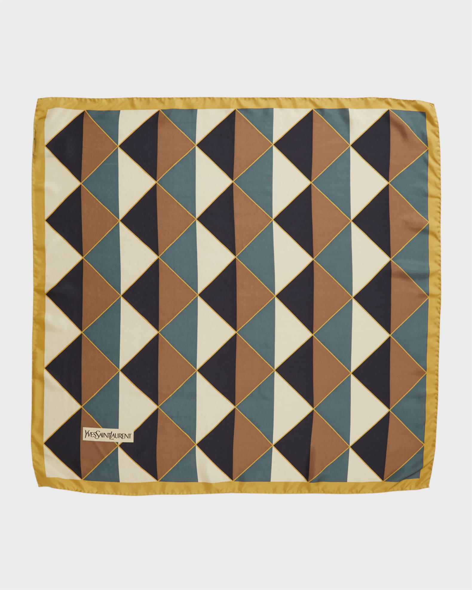 Saint Laurent YSL Harlequin Square Scarf | Neiman Marcus