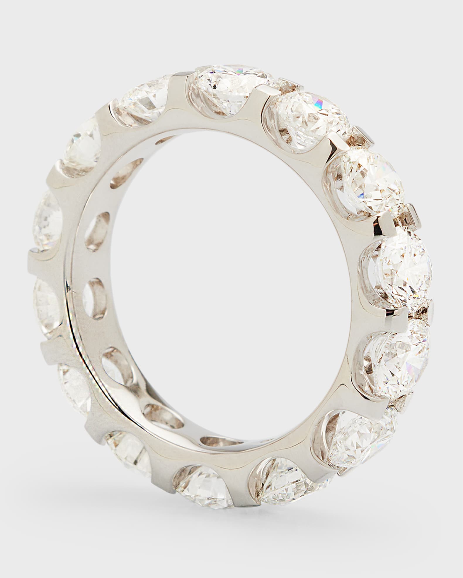 Neiman Marcus Diamonds Round-Cut Diamond 18K White Gold Eternity Band ...