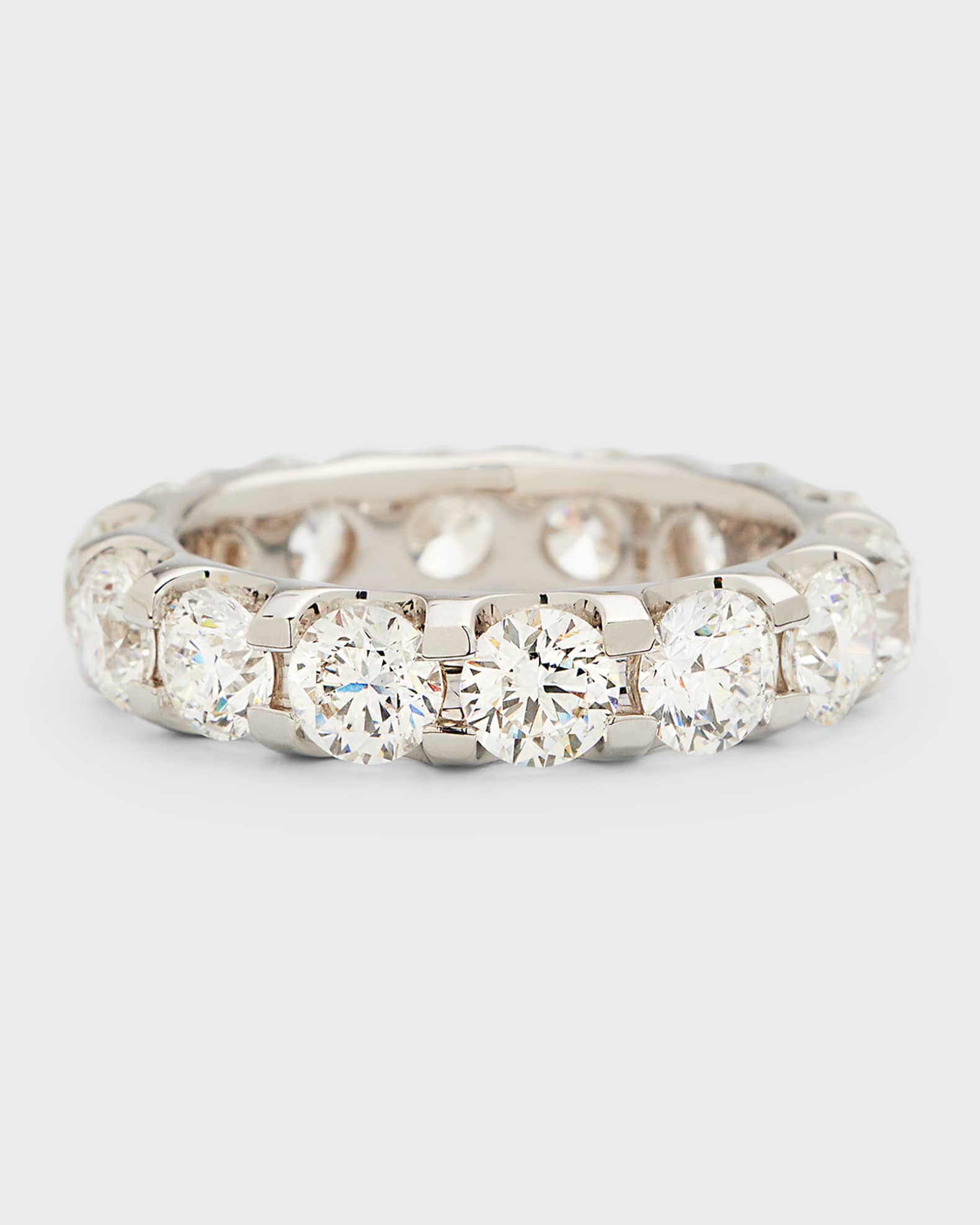 Neiman Marcus Diamonds Round-Cut Diamond 18K White Gold Eternity Band ...