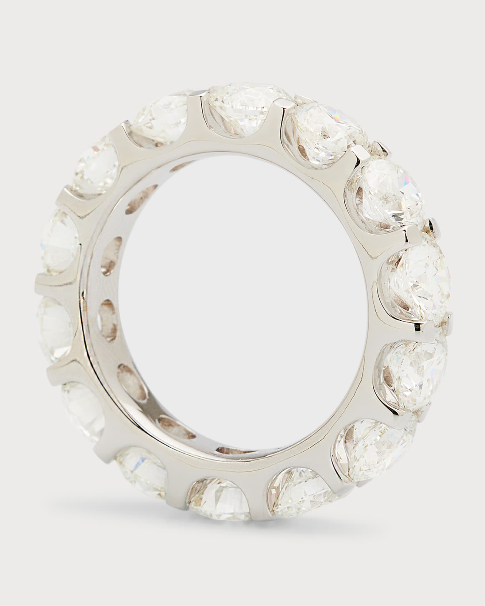 Neiman Marcus Diamonds Diamond 18K White Gold Eternity Band Ring, Size ...