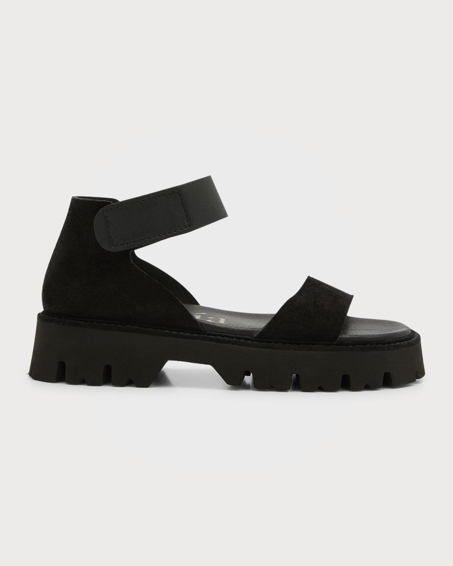 Pedro Garcia Saylor Suede Lug-Sole Sandals | Neiman Marcus