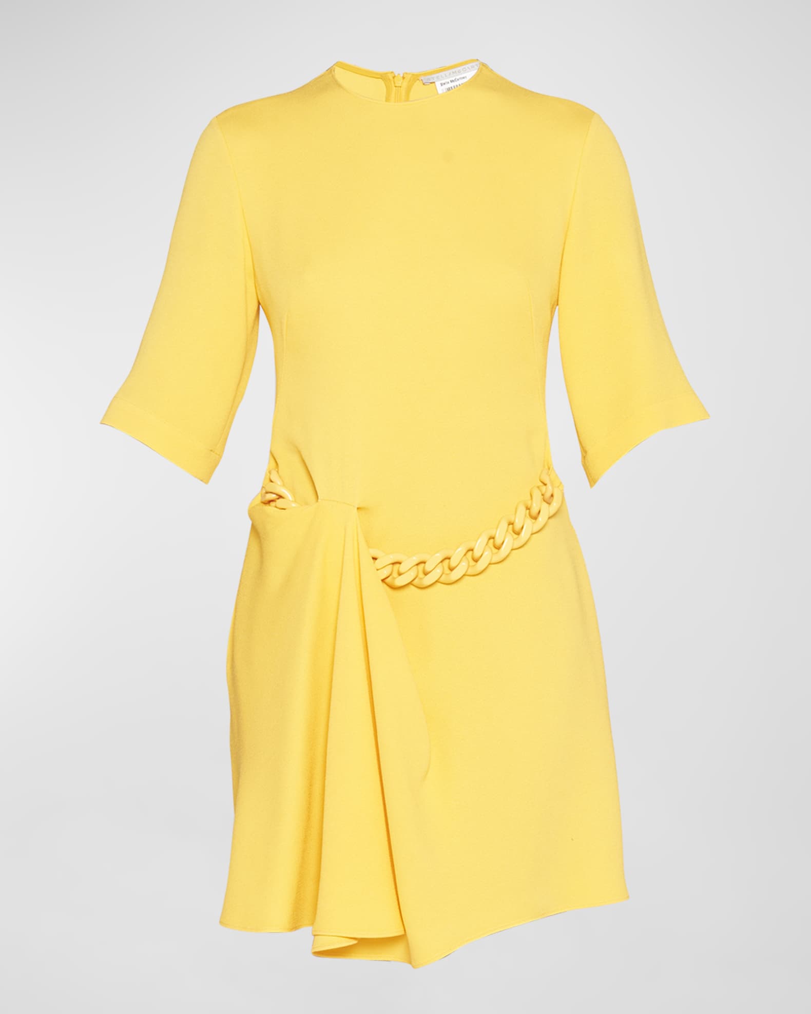 Stella McCartney Falabella Chain Drape Mini Dress | Neiman Marcus