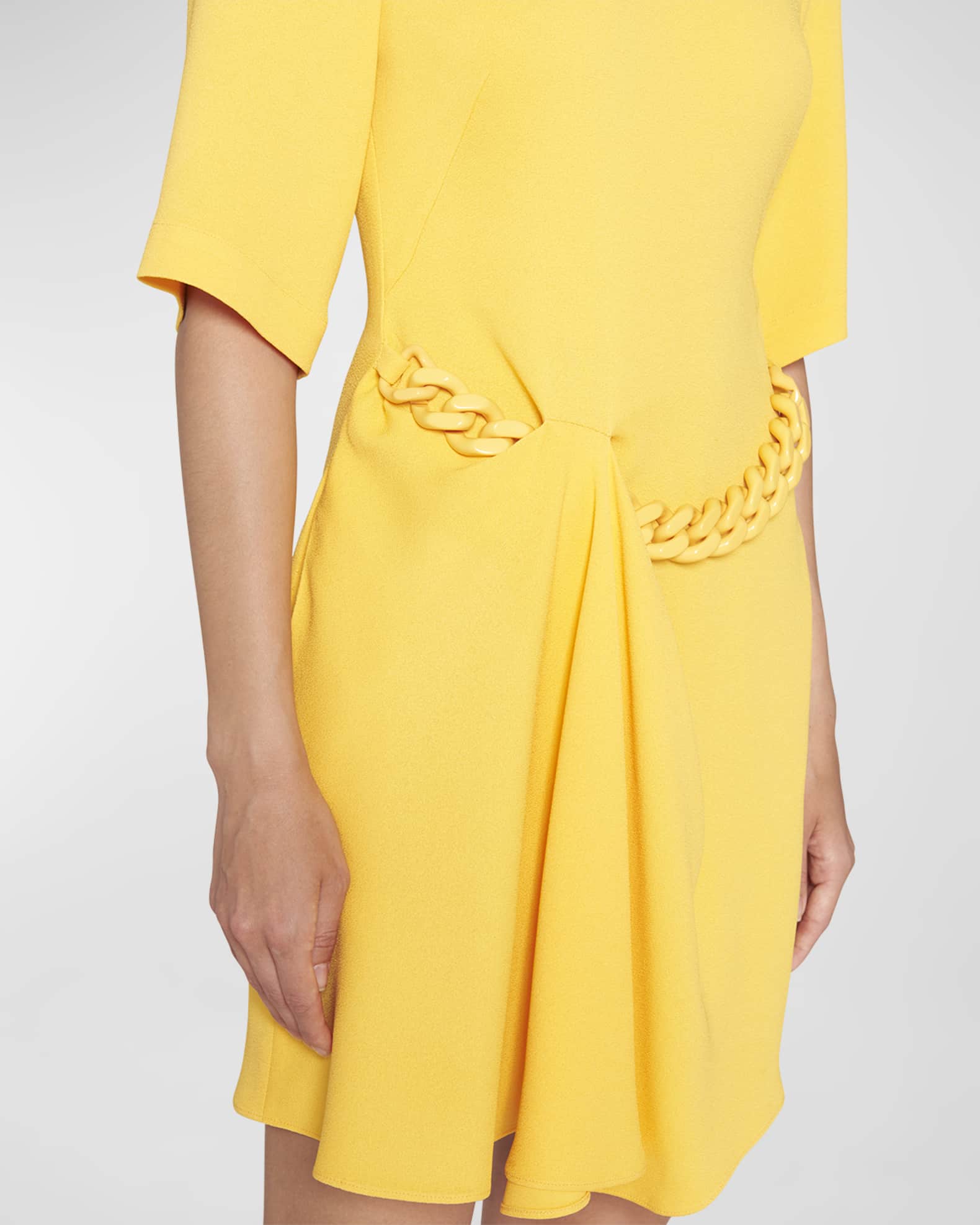 Stella McCartney Falabella Chain Drape Mini Dress | Neiman Marcus