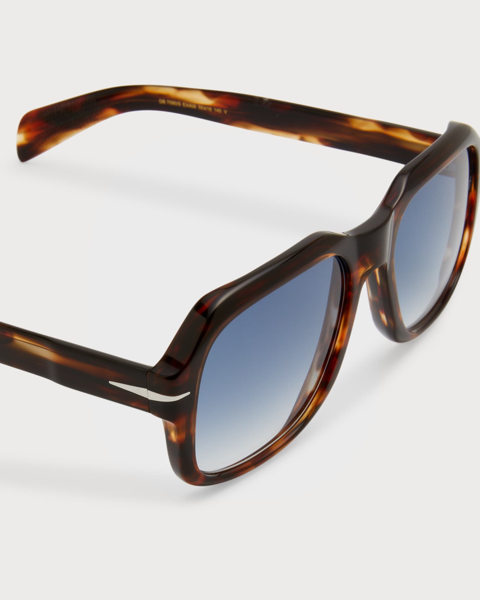David Beckham Men's Talisman Square Acetate Sunglasses | Neiman Marcus