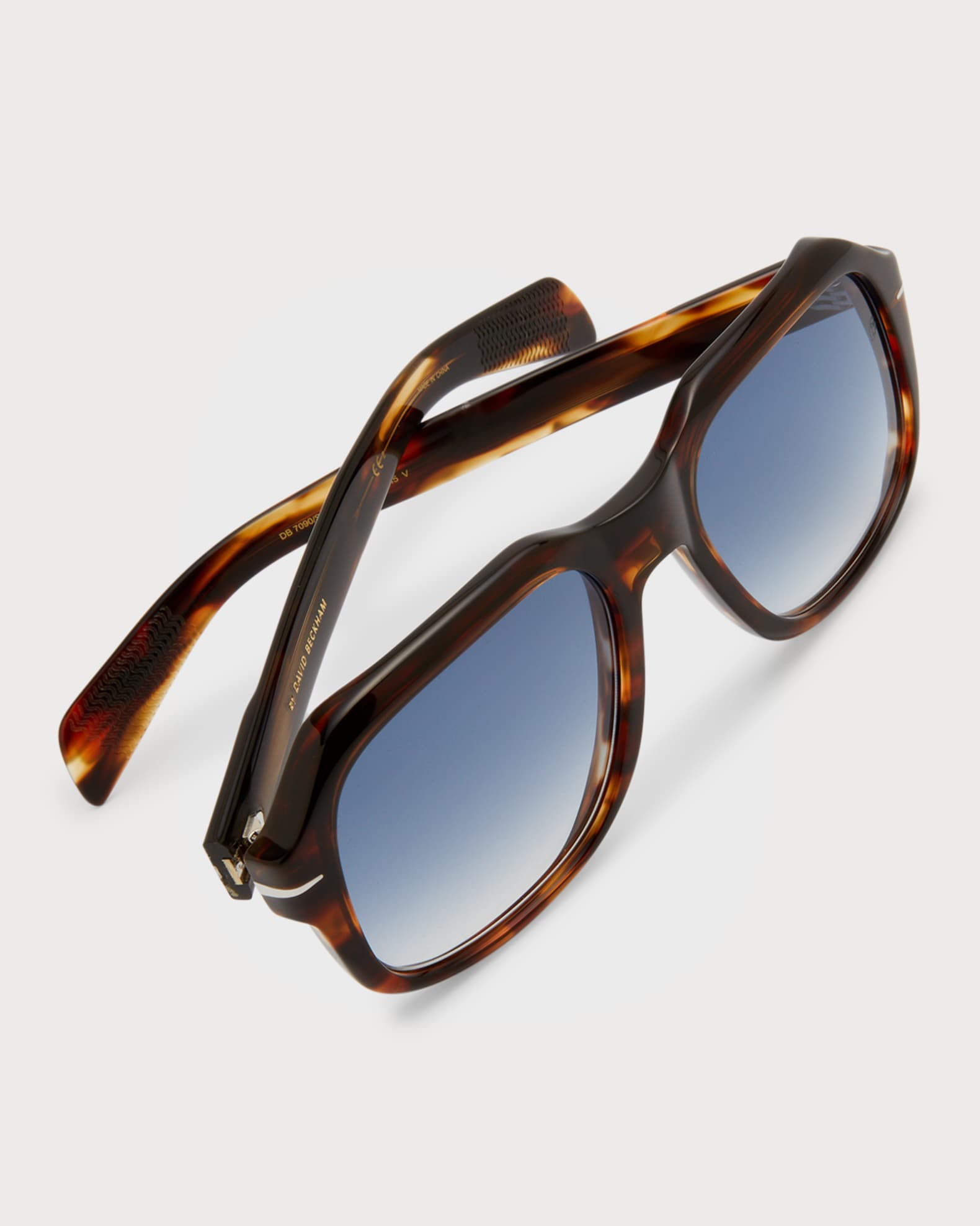 David Beckham Men's Talisman Square Acetate Sunglasses | Neiman Marcus