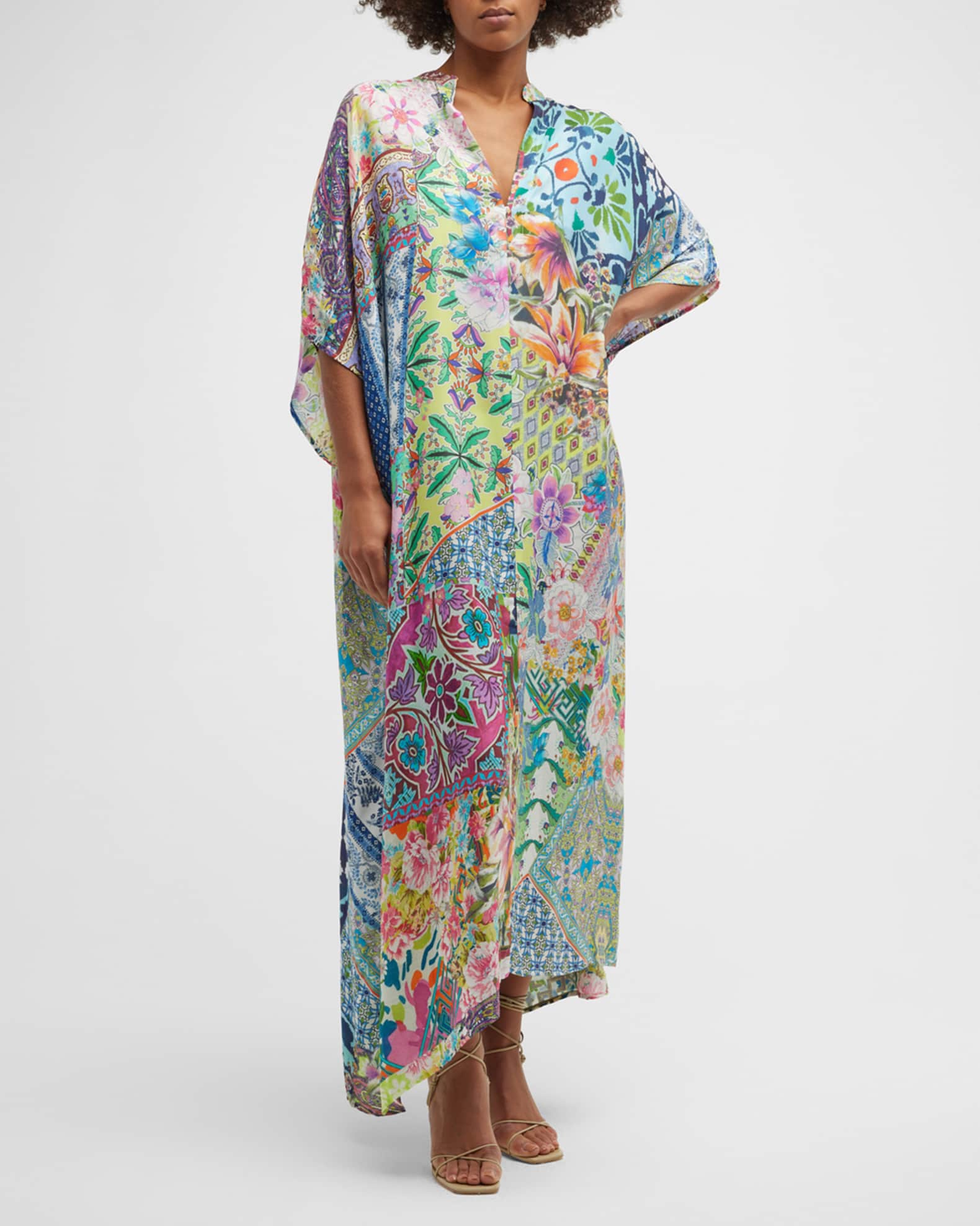 Johnny Was Loci Patchwork Kaftan Coverup | Neiman Marcus