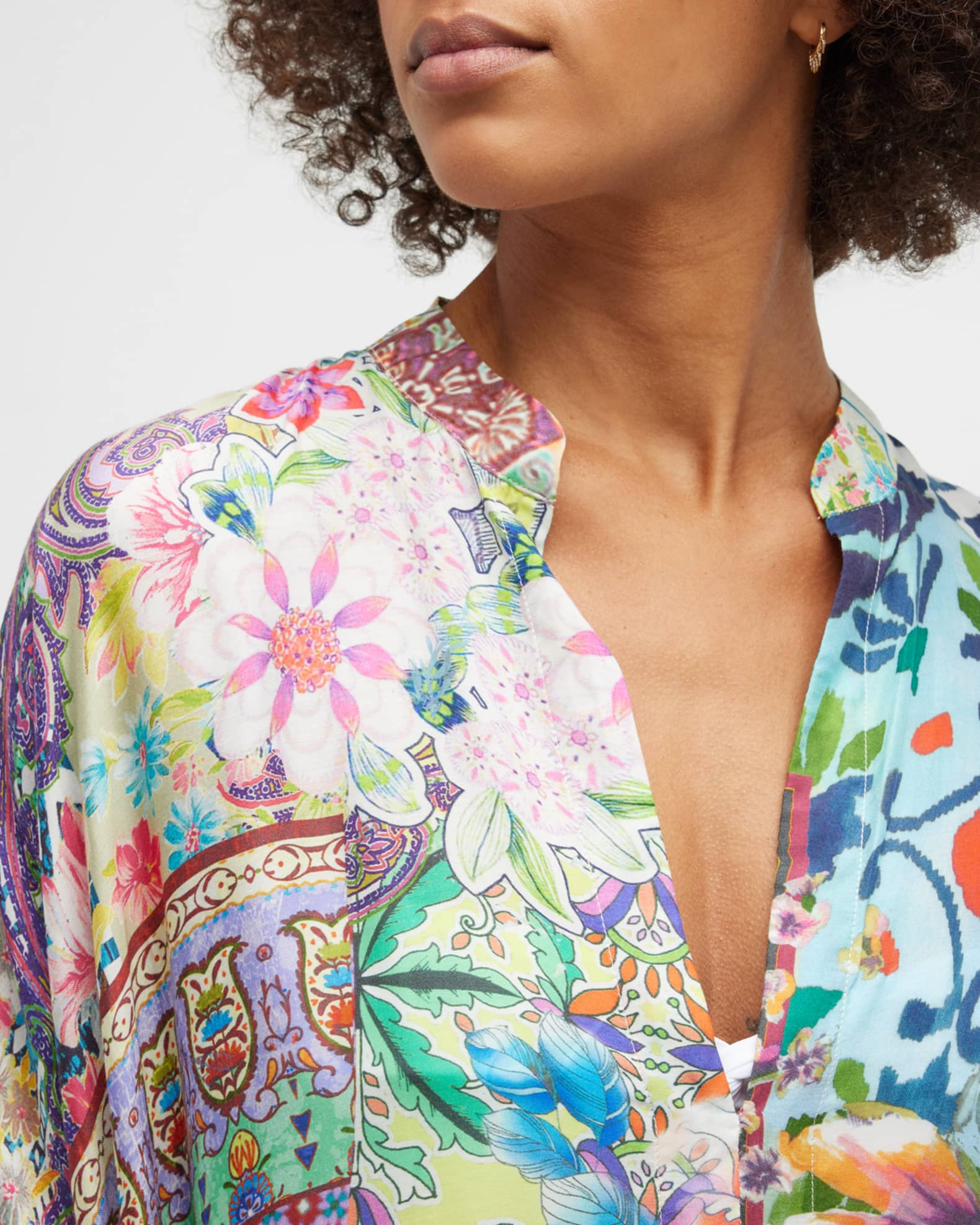 Johnny Was Loci Patchwork Kaftan Coverup | Neiman Marcus