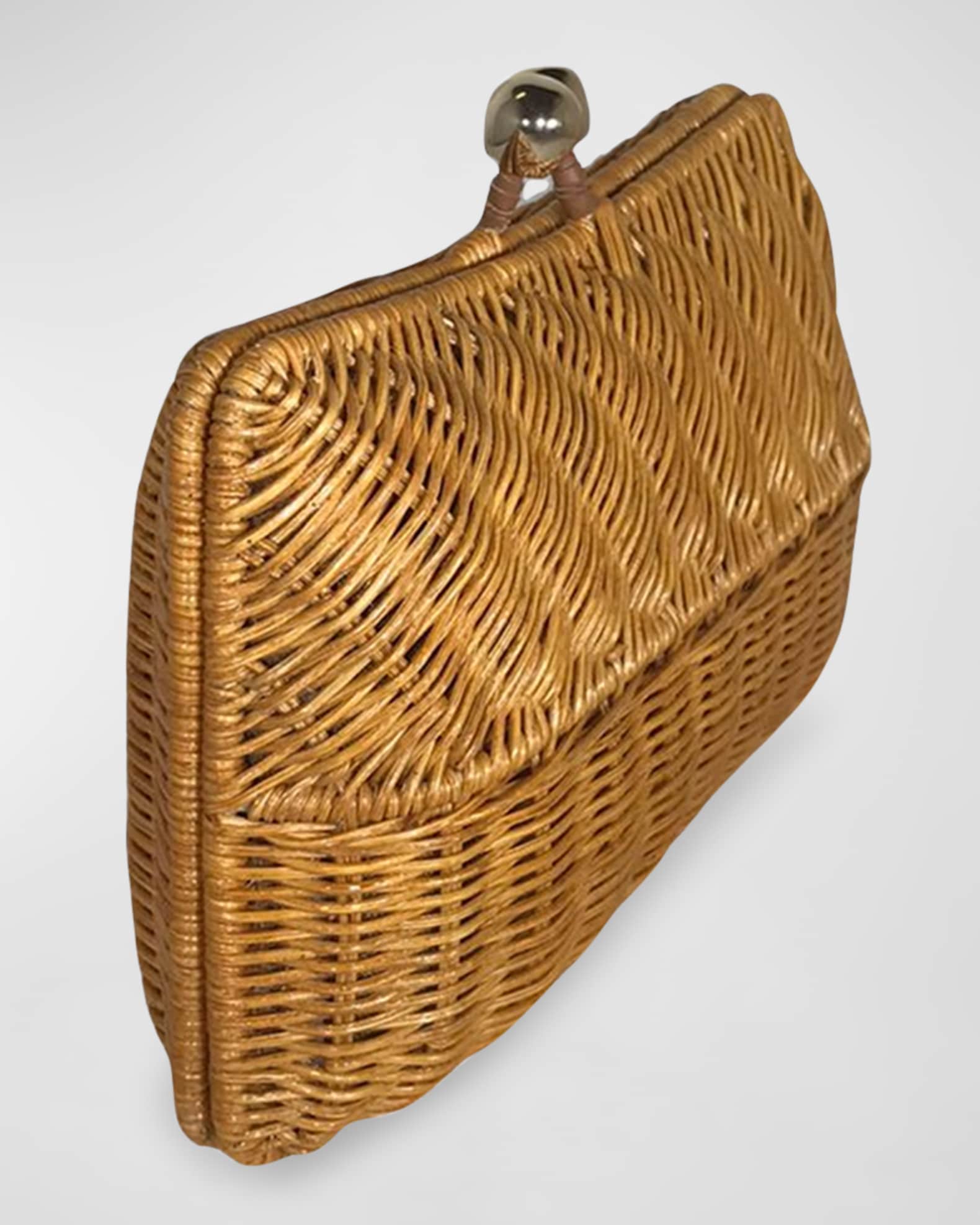 Serpui Charlotte Wicker Clutch Bag | Neiman Marcus