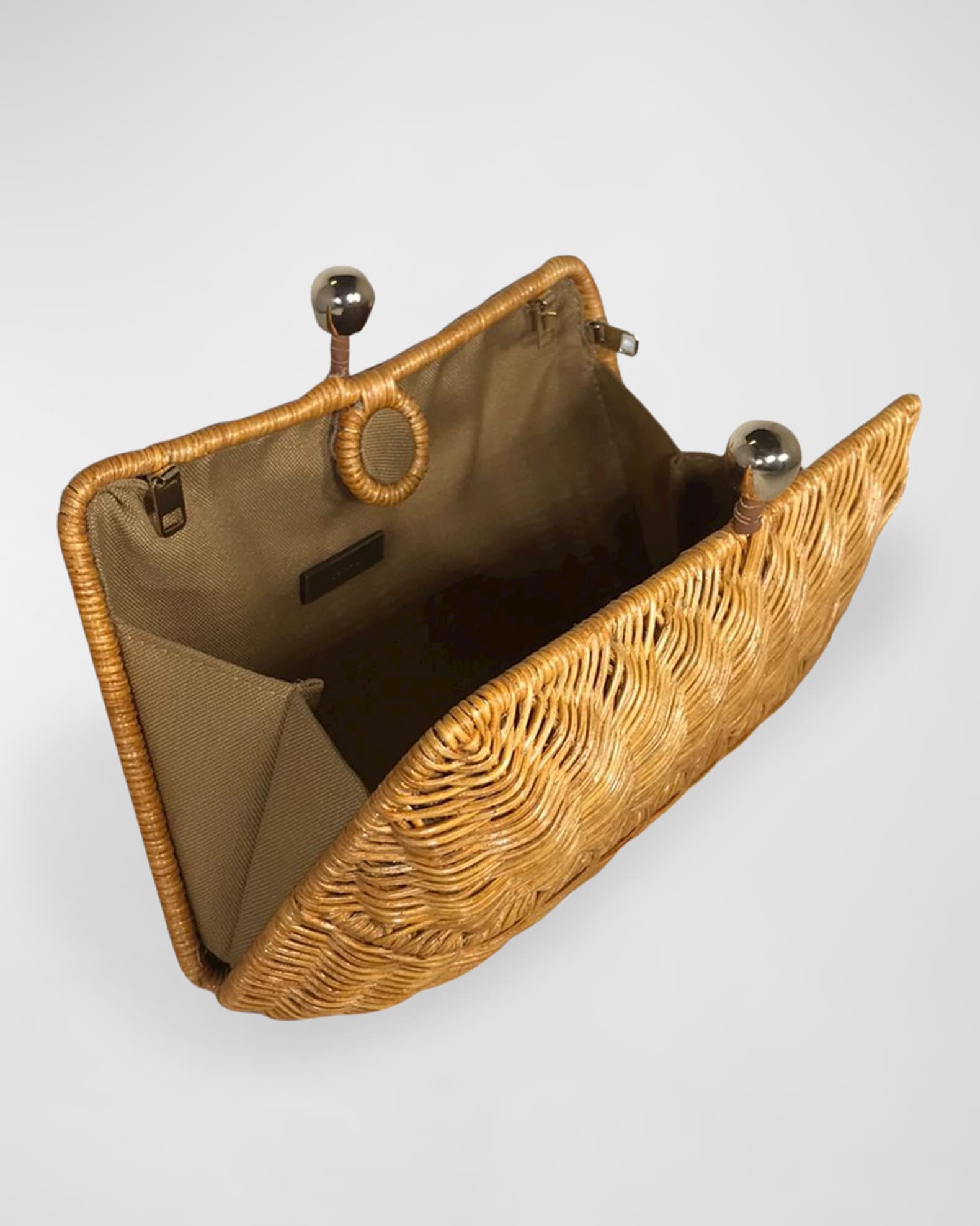 Serpui Charlotte Wicker Clutch Bag | Neiman Marcus