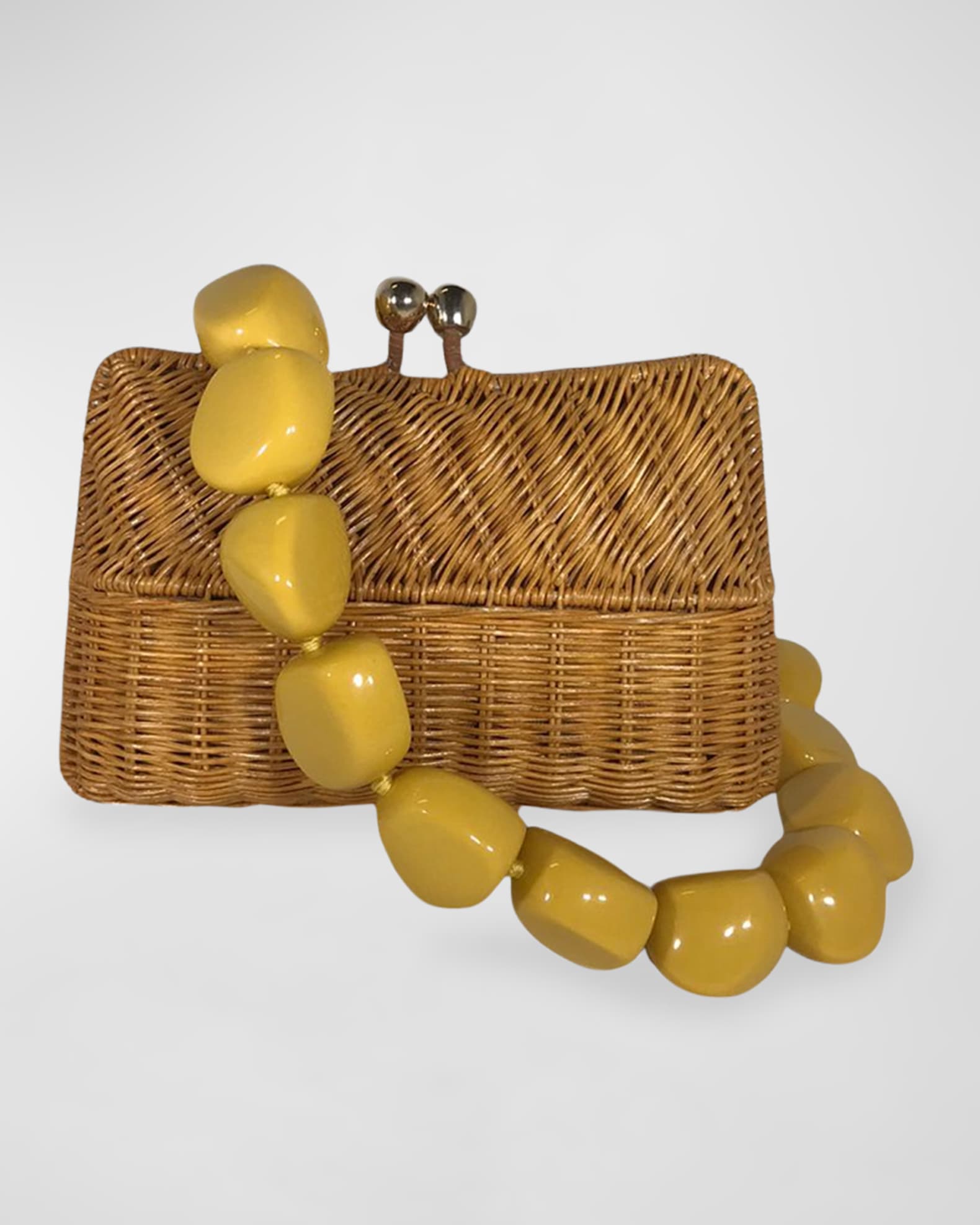 Serpui Charlotte Wicker Clutch Bag | Neiman Marcus