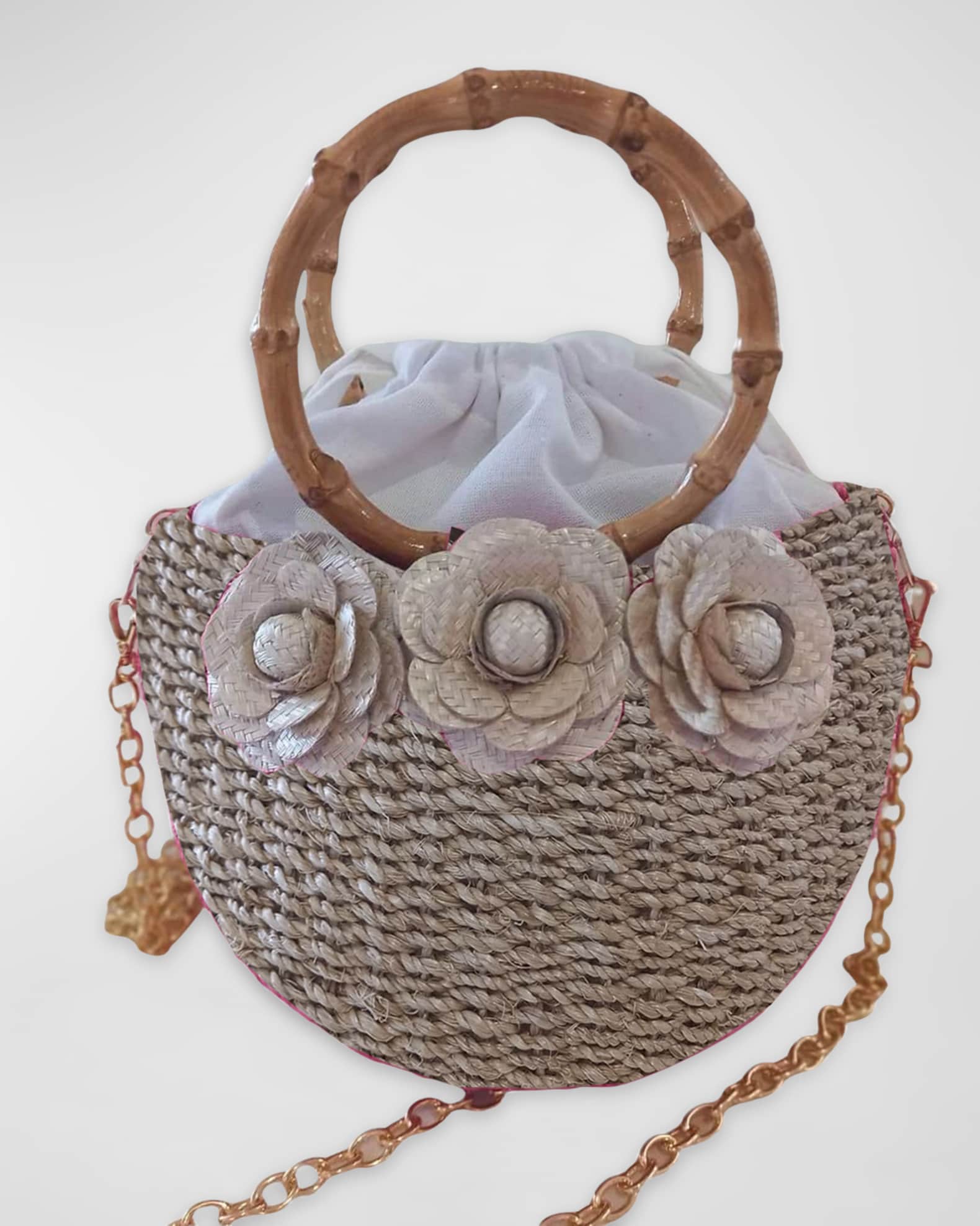 Serpui Baby Soraia Camelia Top-Handle Bag | Neiman Marcus