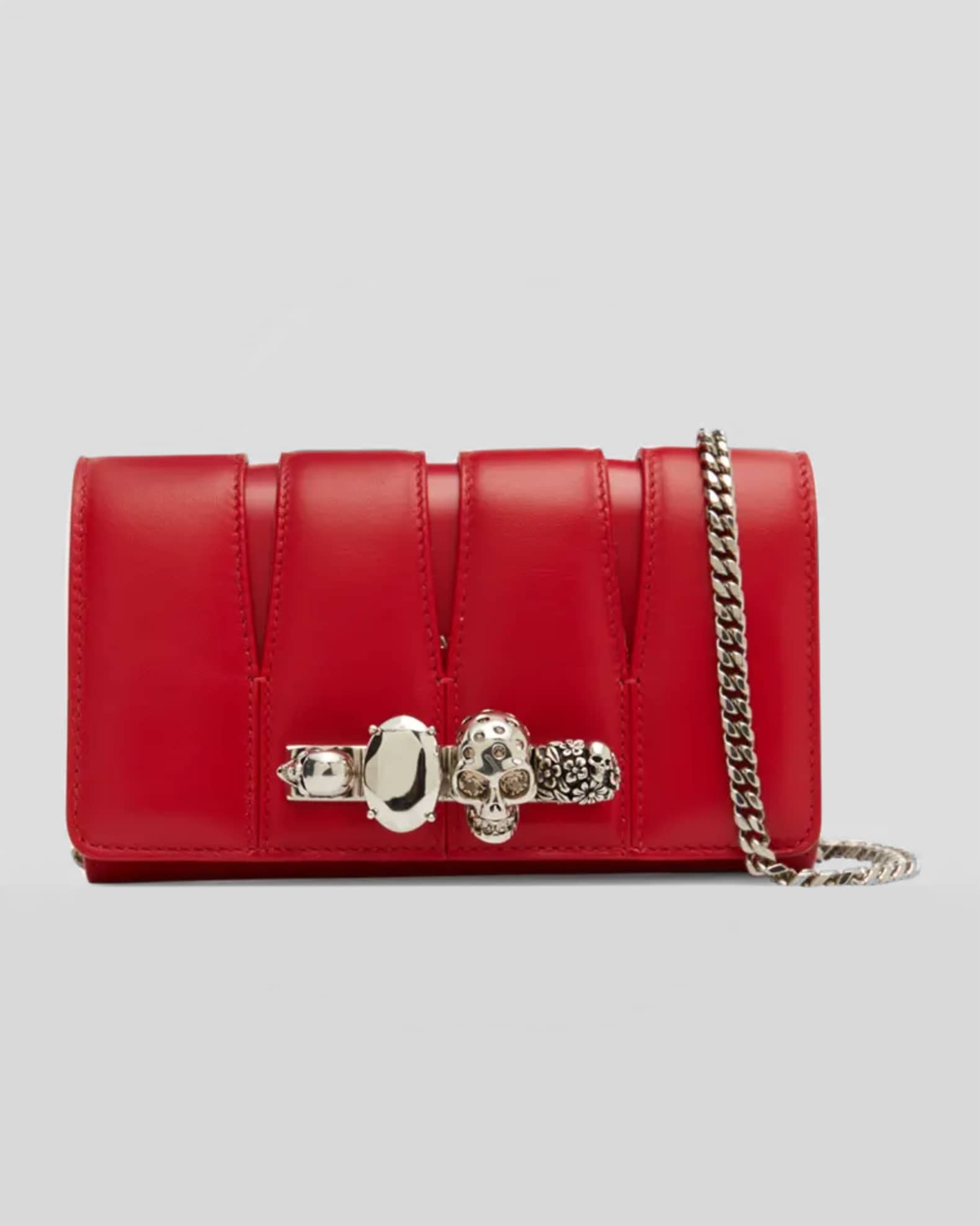 Alexander McQueen The Slash Skull Clutch Bag | Neiman Marcus
