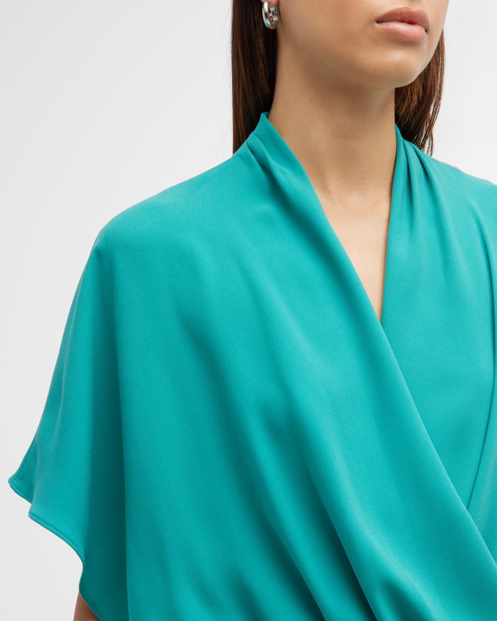 Trina Turk Concourse Draped Kimono-Sleeve Dress | Neiman Marcus