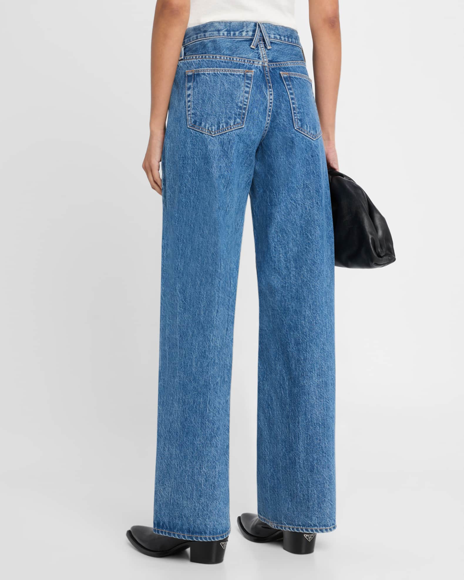 SLVRLAKE Mica Low-Rise Wide Relaxed Jeans | Neiman Marcus