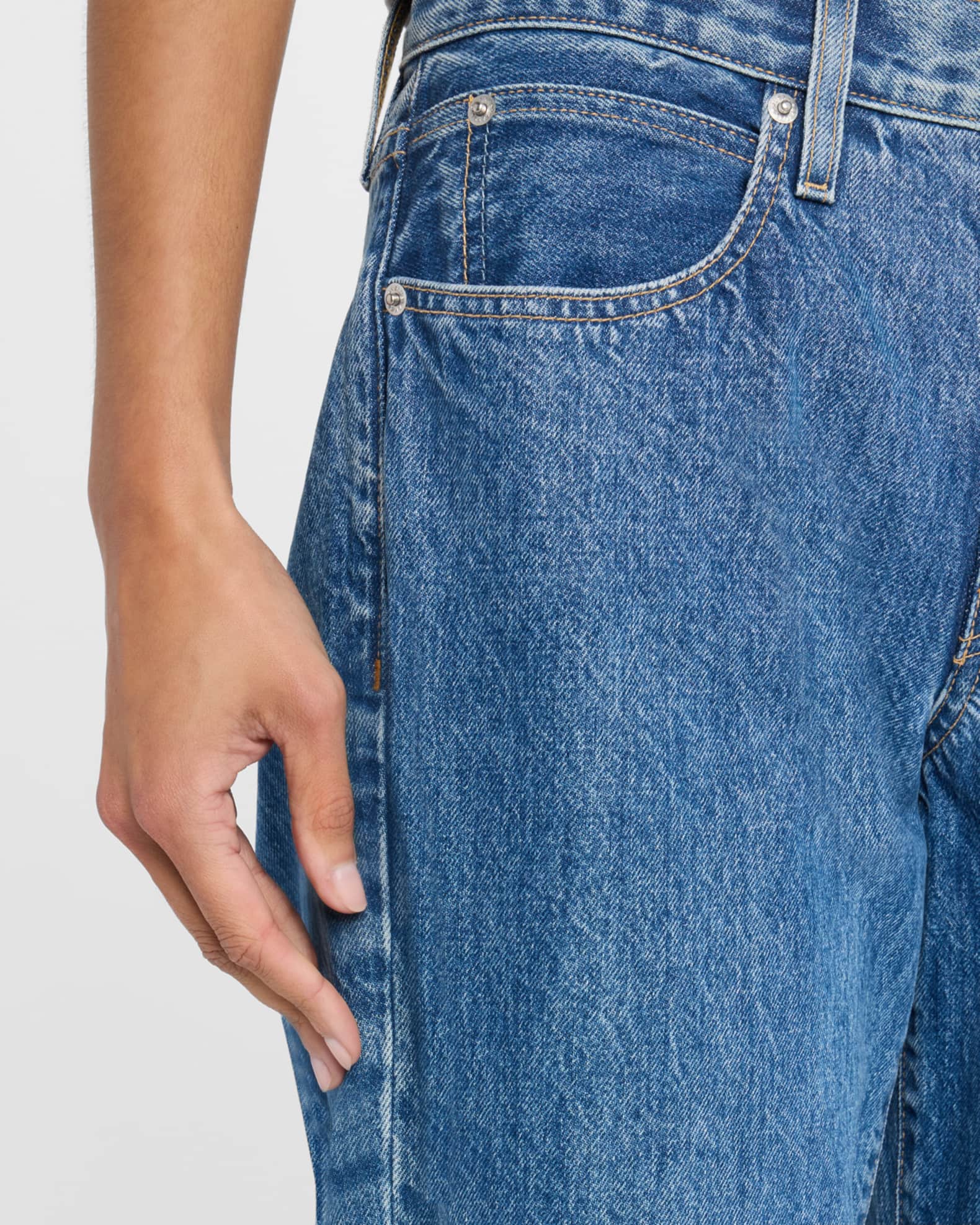 SLVRLAKE Mica Low-Rise Wide Relaxed Jeans | Neiman Marcus