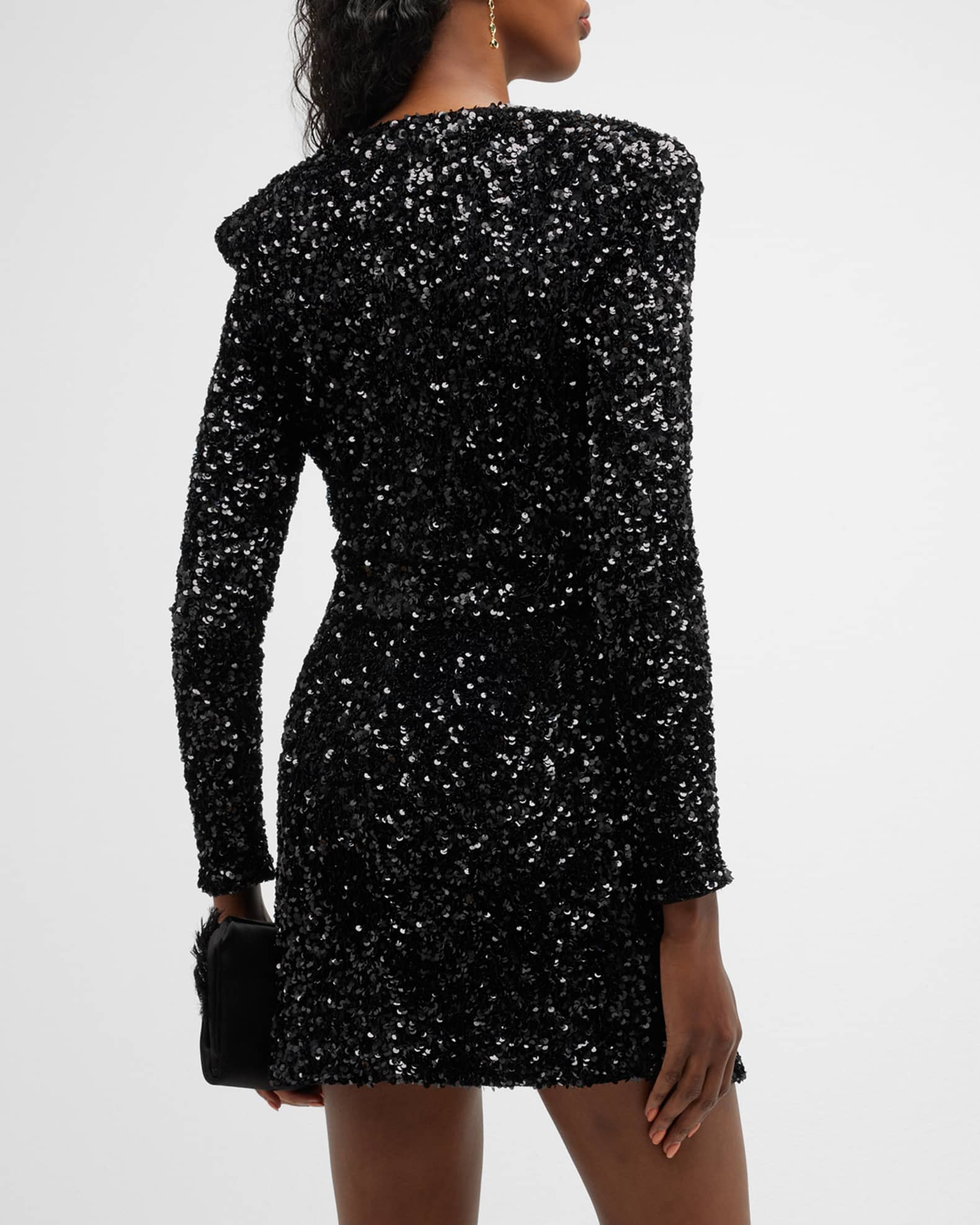 Le Superbe Vanity Affair Long Sleeve Sequin Mini Dress | Neiman Marcus