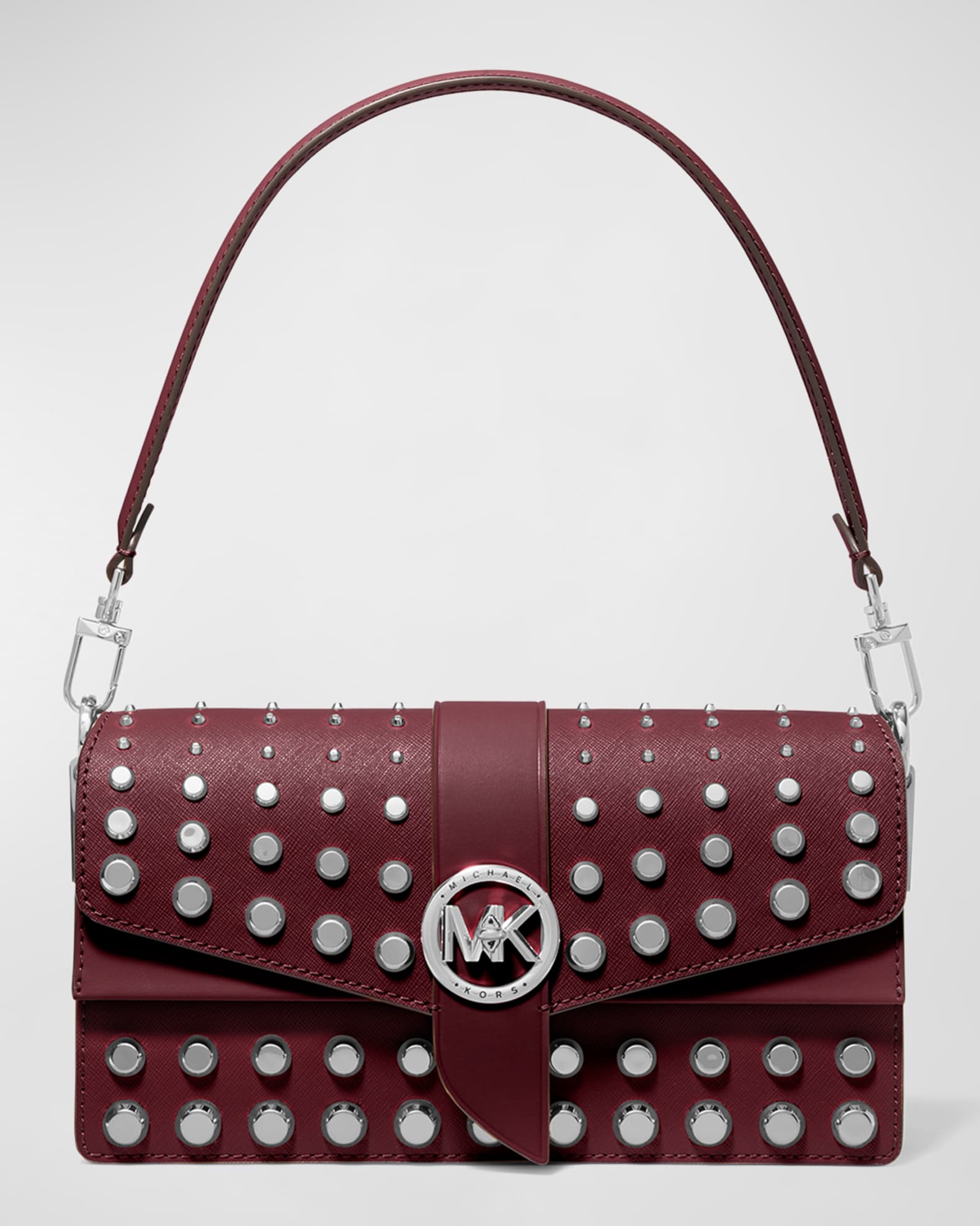 MICHAEL Michael Kors Greenwich Medium Studded Convertible Shoulder Bag ...