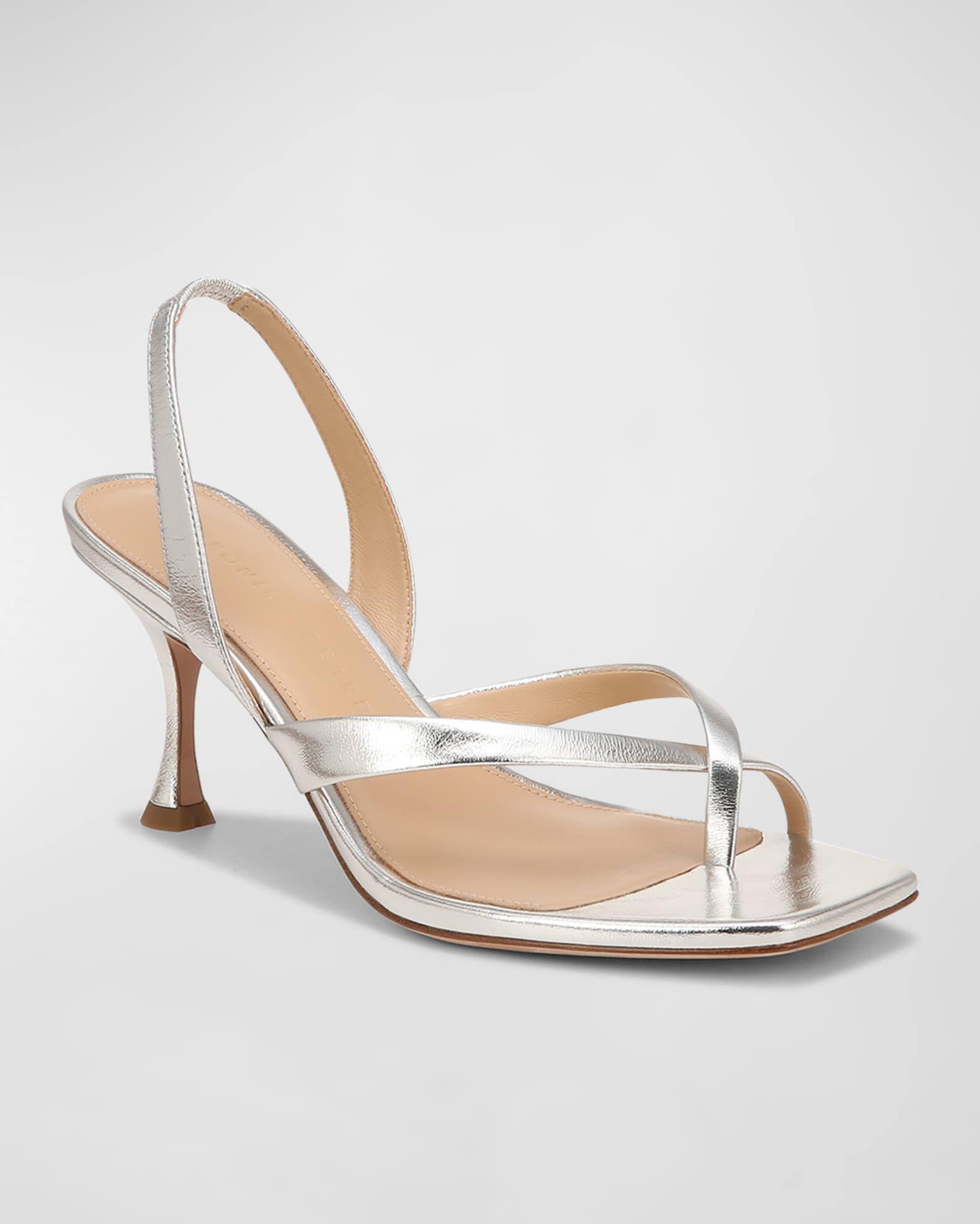 Veronica Beard Merrit Metallic Leather Slingback Sandals | Neiman Marcus