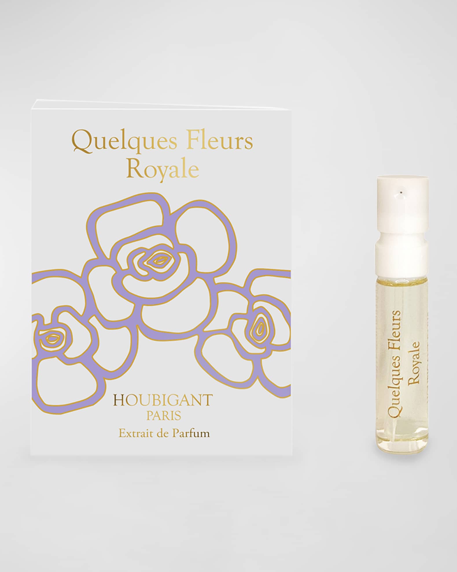 Houbigant Paris Quelques Fleurs Royale Extrait de Parfum Vial on Card ...