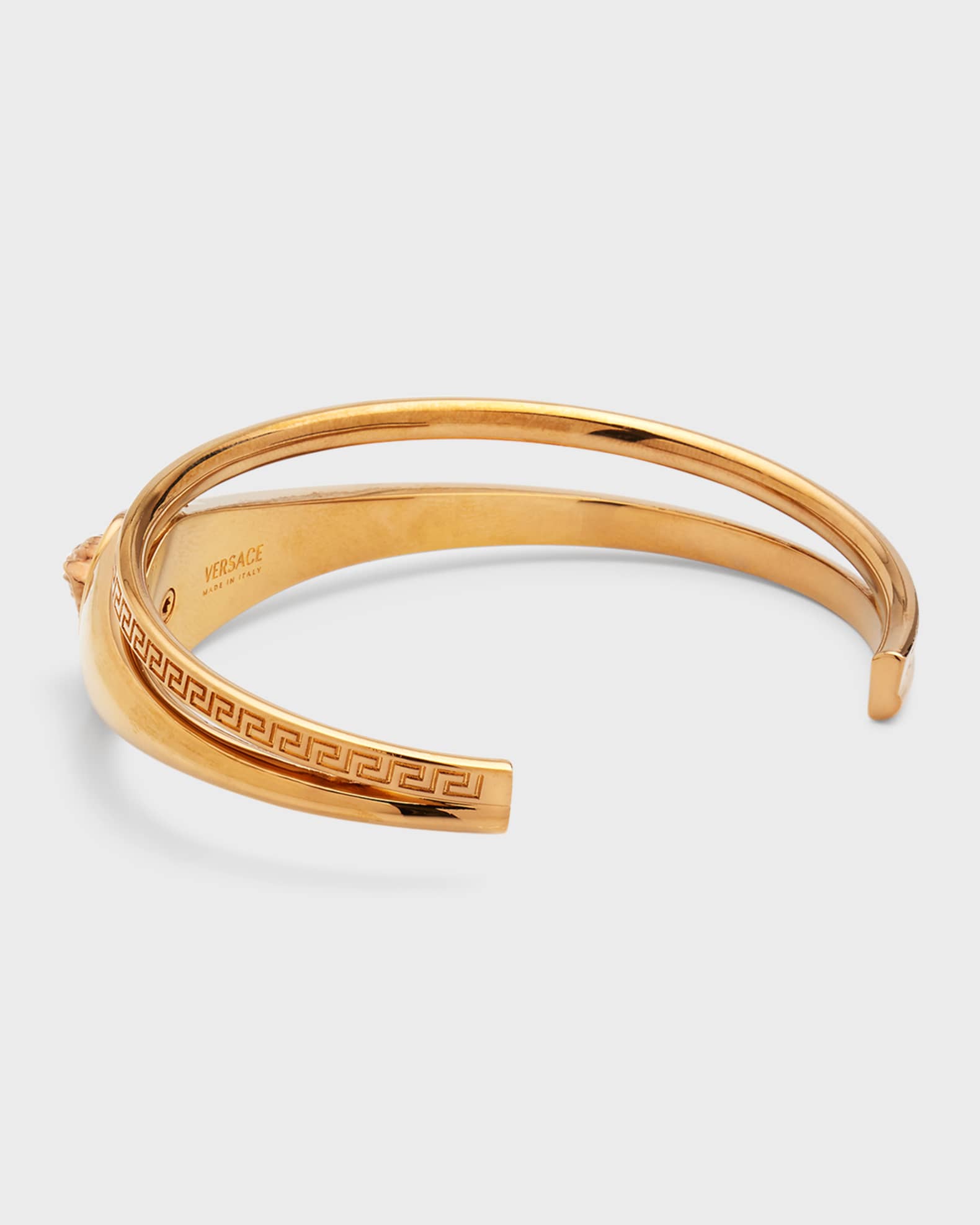 Versace Men's Medusa Greca Double Cuff Bracelet | Neiman Marcus
