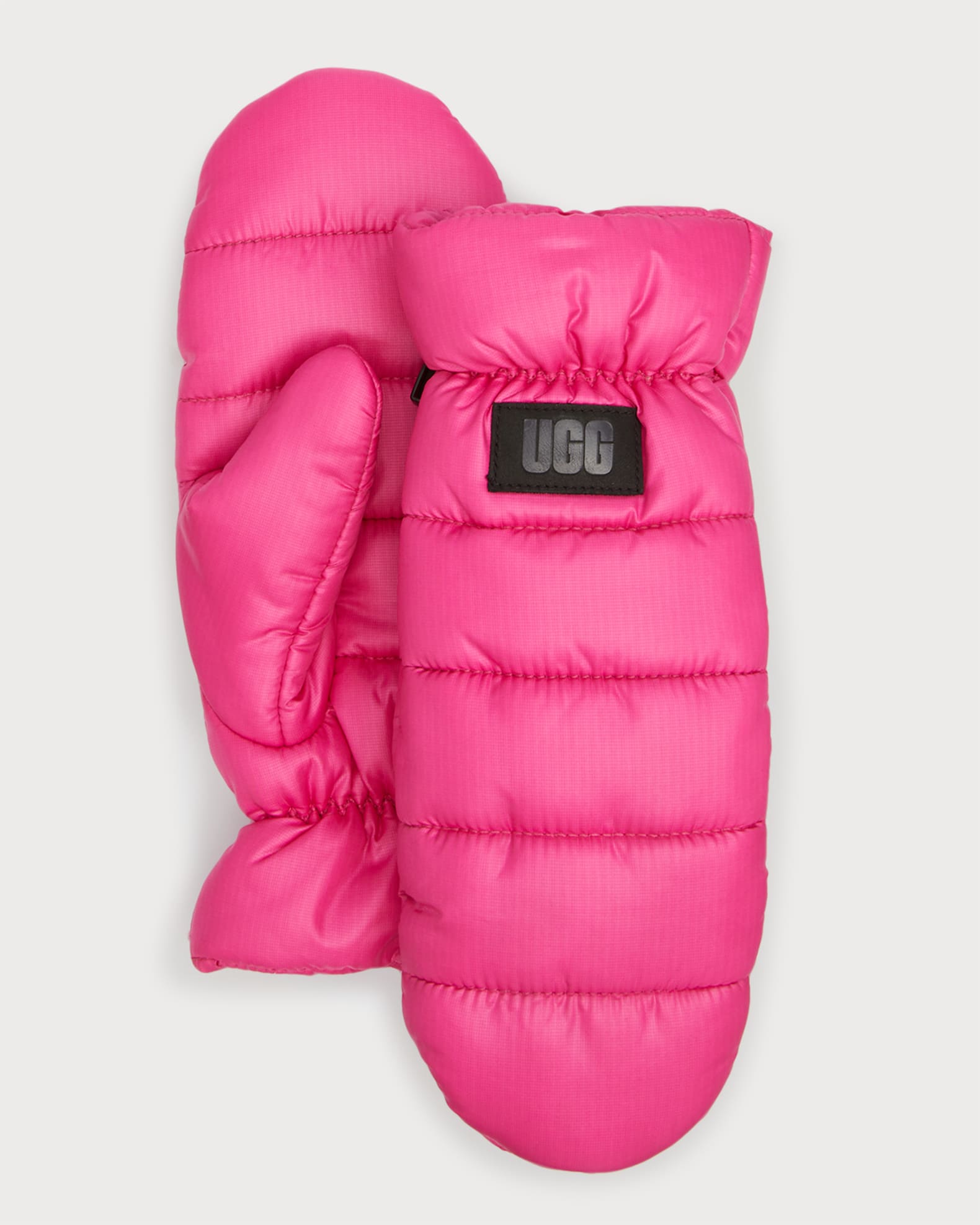 UGG Logo All-Weather Puff Mittens | Neiman Marcus