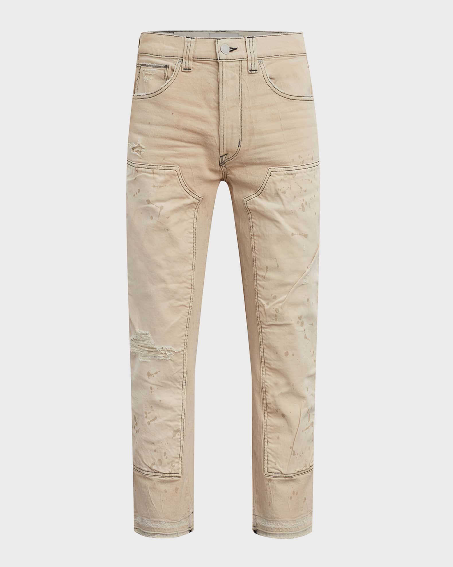 Hudson Men's Reese Distressed Carpenter Pants | Neiman Marcus