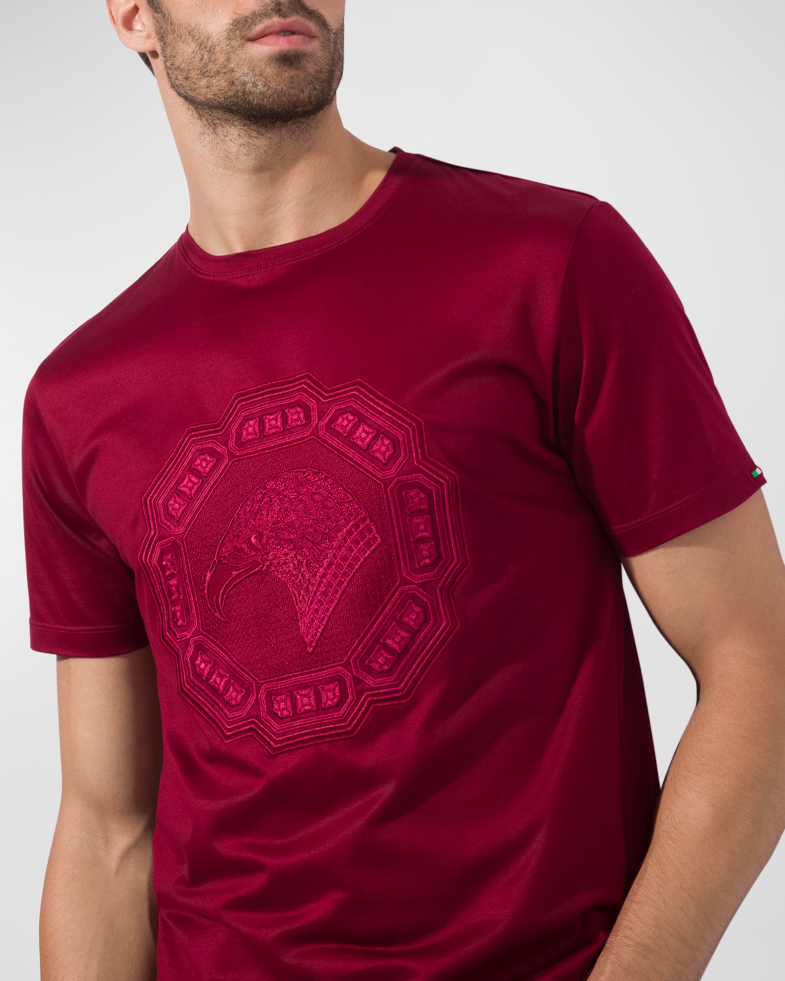 Stefano Ricci Men's Embroidered T-Shirt | Neiman Marcus