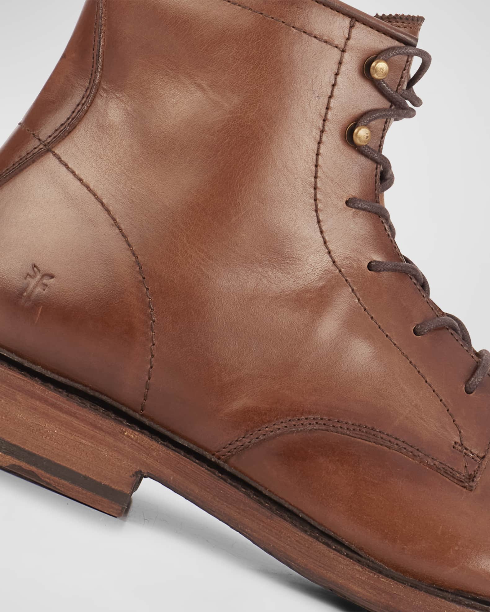 Frye Men's James Lace-Up Leather Boots | Neiman Marcus