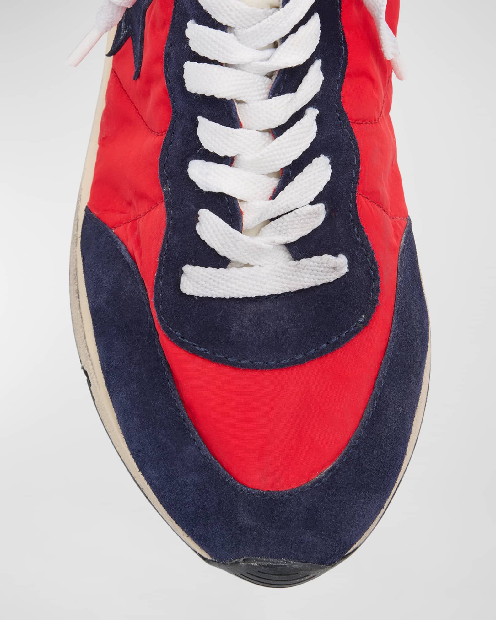 Golden Goose Men's Running Sole Nylon and Suede Runner Sneakers ...