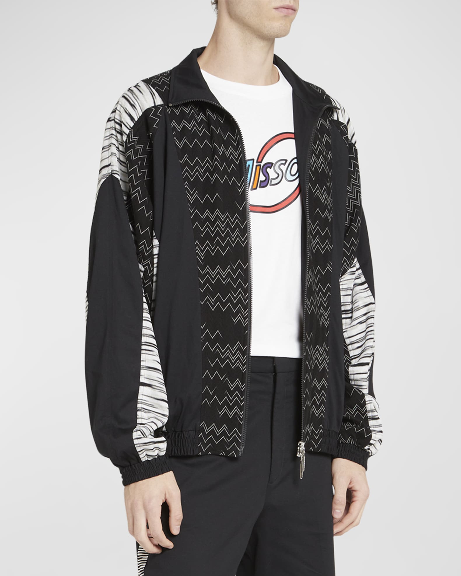 Missoni Men's Patchwork Track Jacket | Neiman Marcus