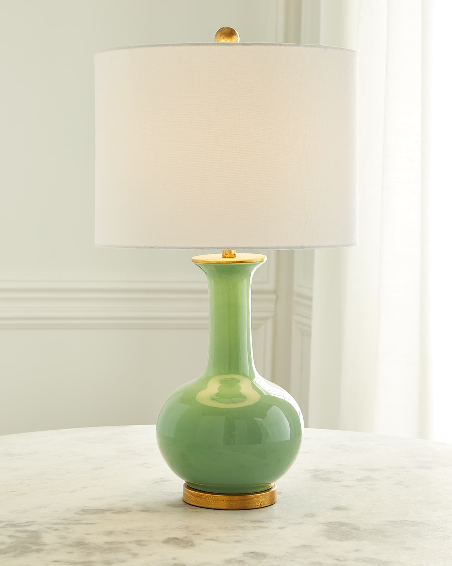 Old World Design Sylvie Green Ceramic Table Lamp | Neiman Marcus