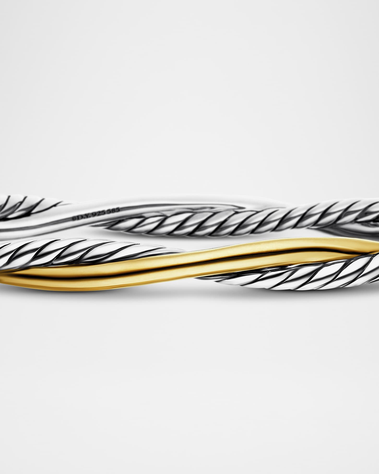 David Yurman Petite Infinity Bracelet in Silver with 14K Gold, 4.4mm ...