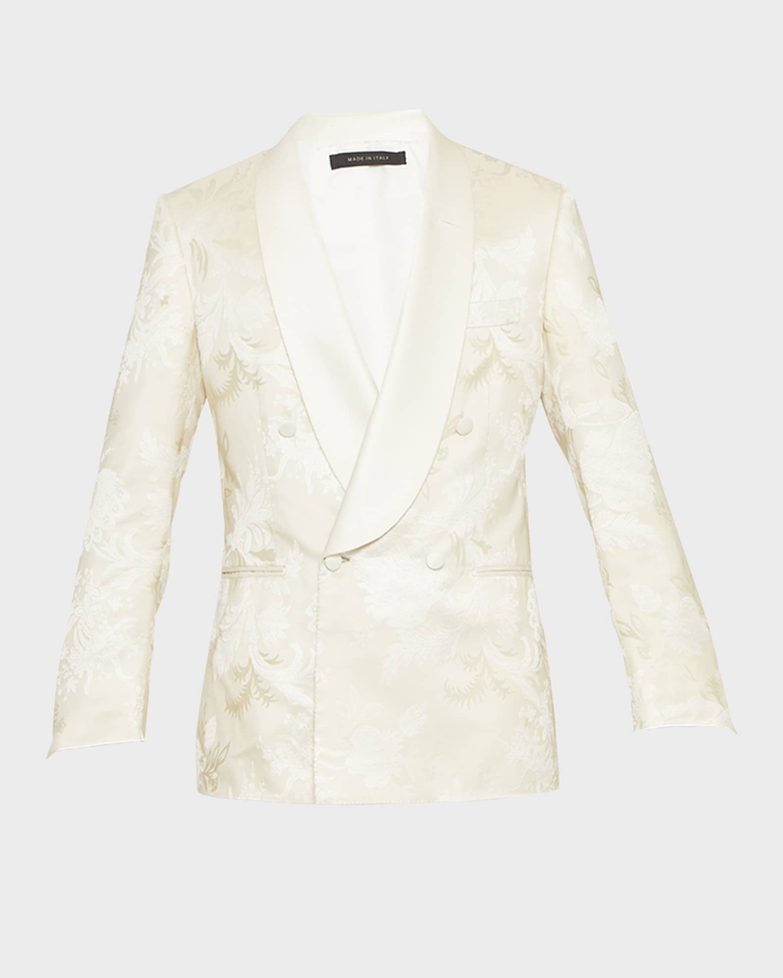 Brioni Men's Tonal Floral Dinner Jacket | Neiman Marcus