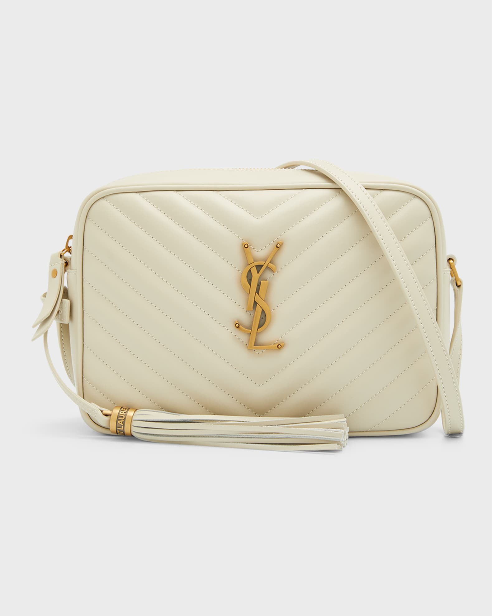 Saint Laurent Lou Medium YSL Quilted Camera Crossbody Bag with Pocket ...