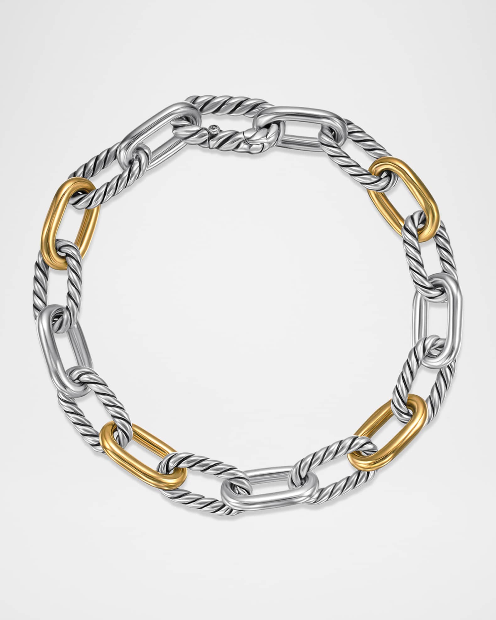 David Yurman DY Madison Chain Bracelet in Silver with 18K Gold, 8.5mm ...