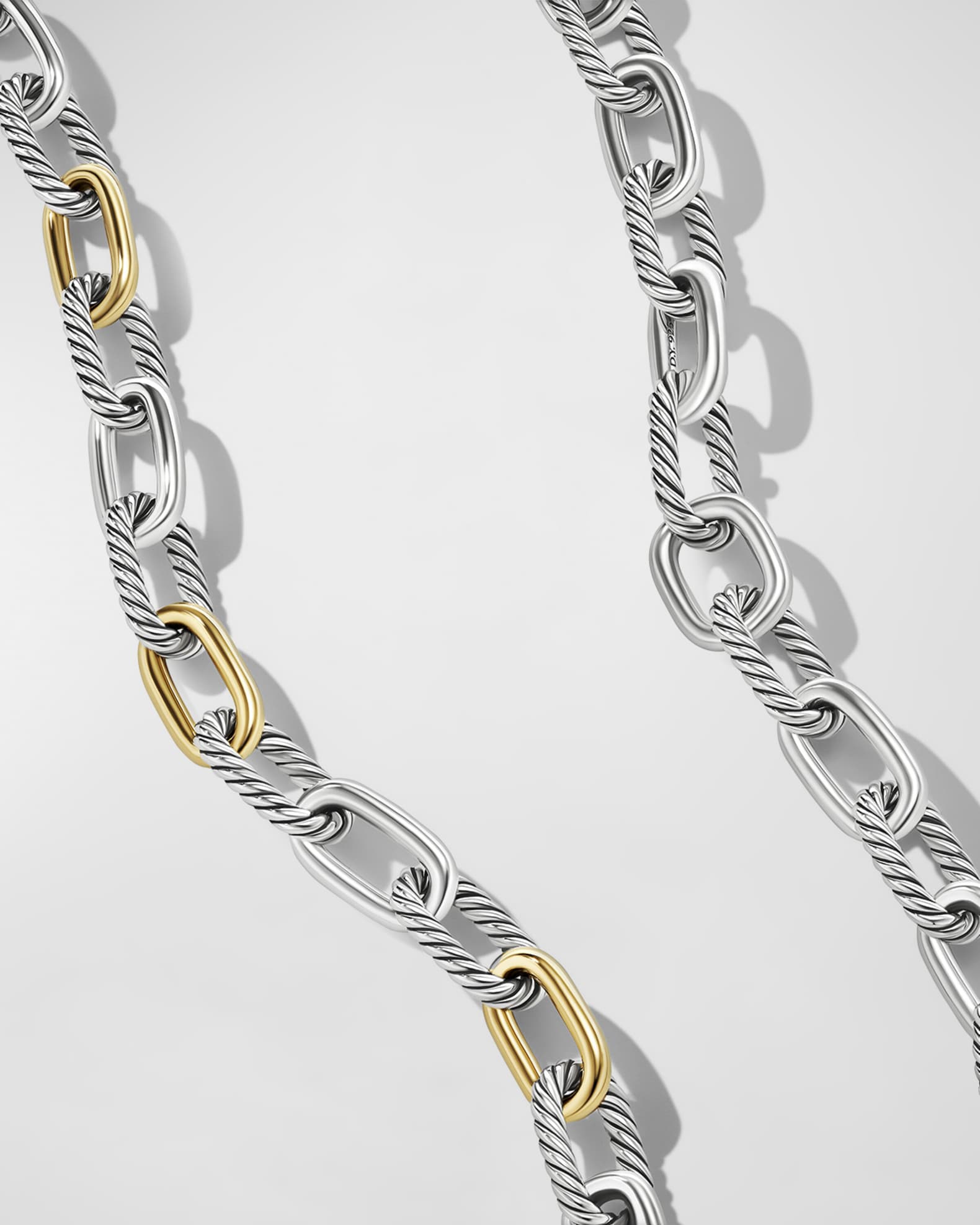 David Yurman DY Madison Chain Necklace in Silver with 18K Gold, 11mm ...