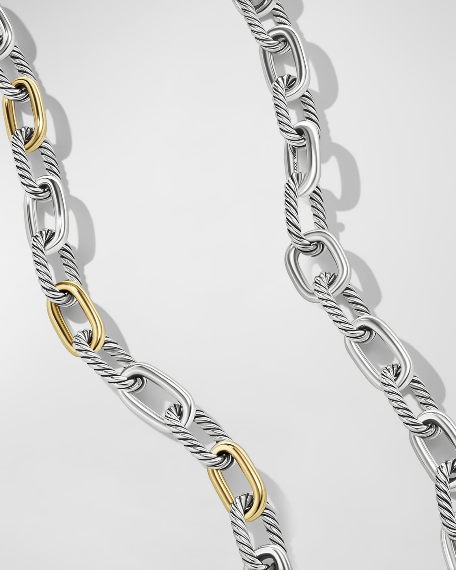 David Yurman DY Madison Chain Necklace in Silver with 18K Gold, 11mm ...