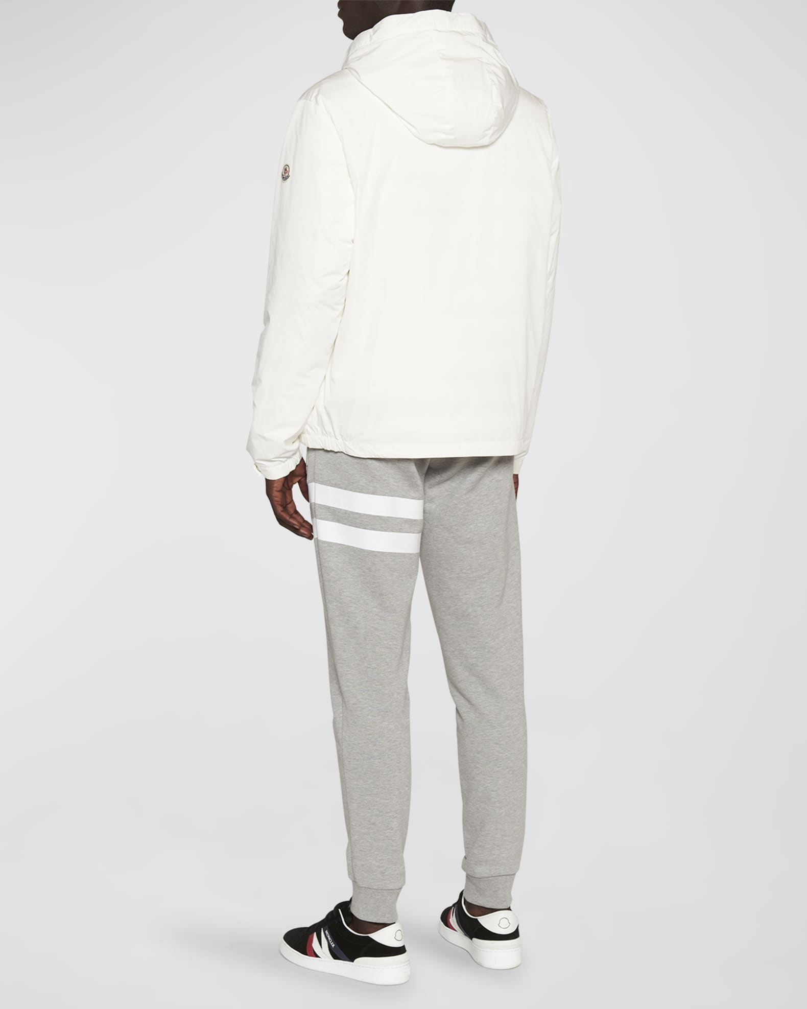 Moncler Men's Cerou Tricolor-Drawstring Hooded Jacket | Neiman Marcus