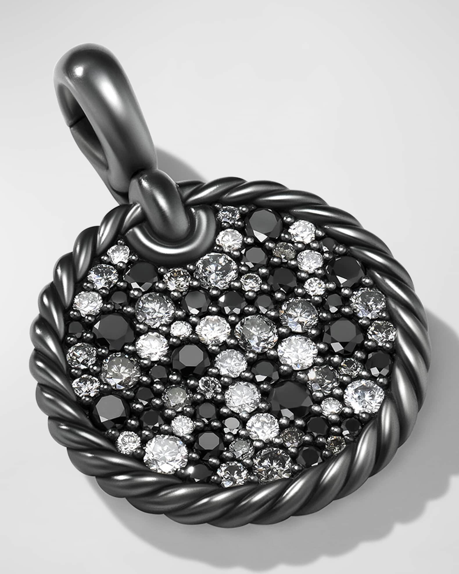 David Yurman DY Elements Pendant with Diamonds in Blackened Silver, 30 ...