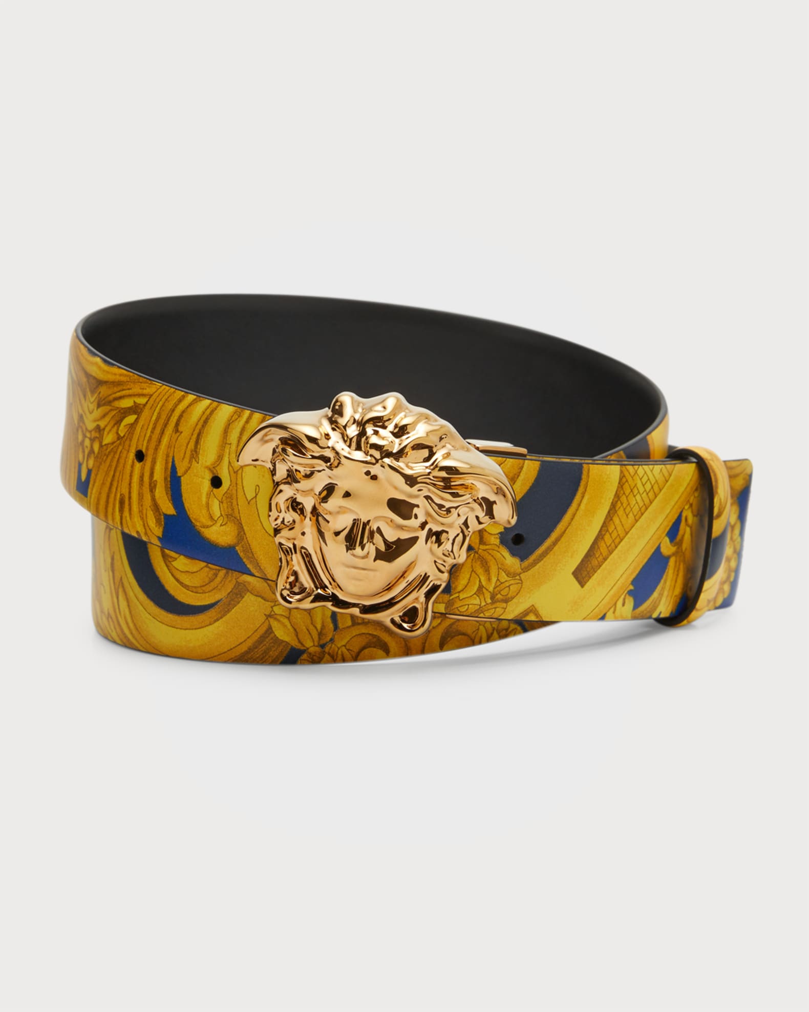 Versace Men's Medusa Head Reversible Leather Belt | Neiman Marcus