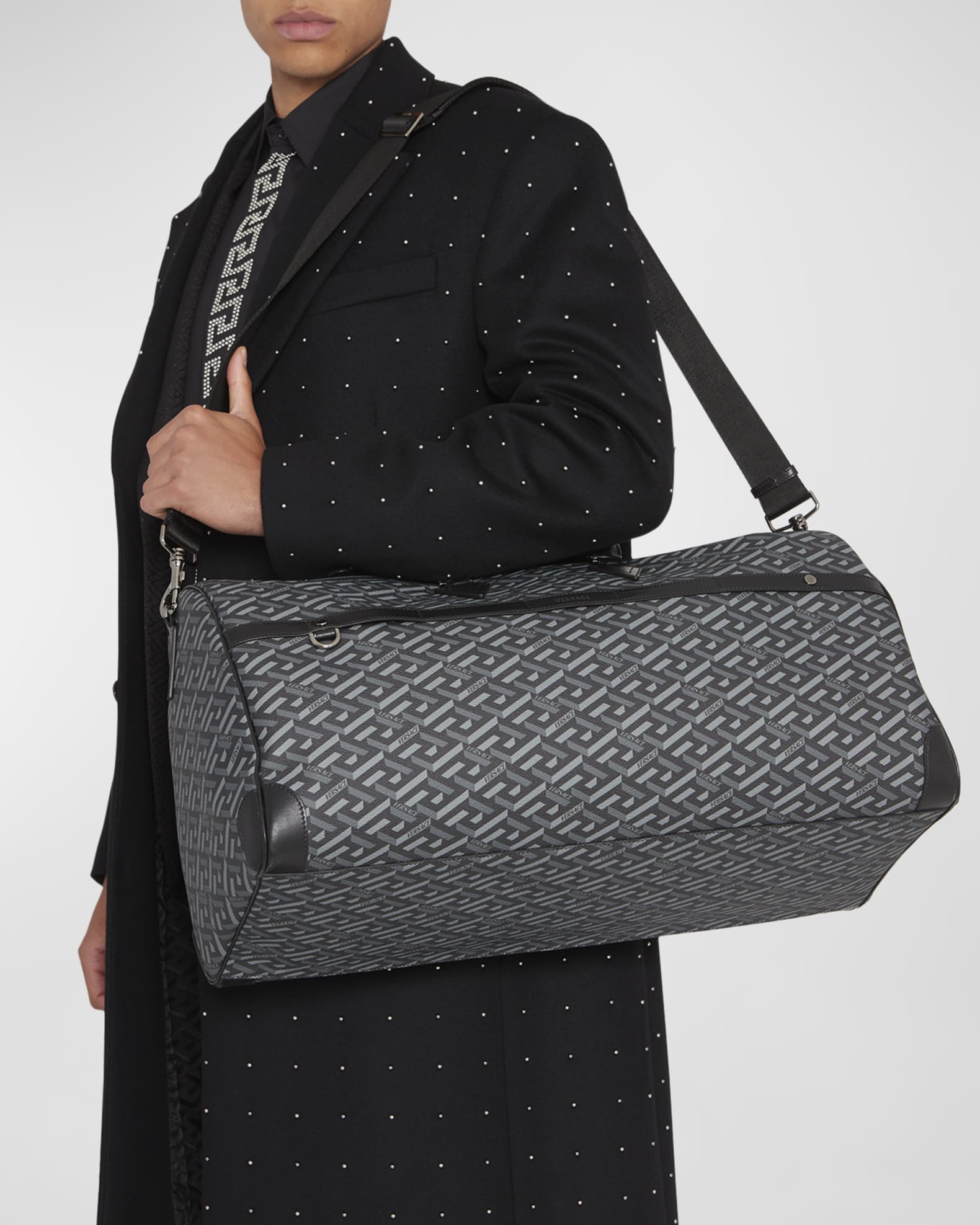 Versace Men's Monogram Duffel Bag | Neiman Marcus